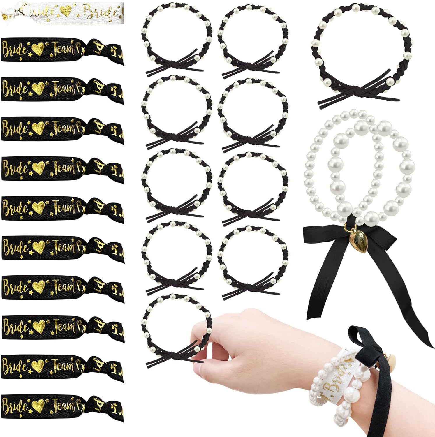 22pcs Braccialetti Addio al Nubilato,Sposa Team Bride Gadget Kit,Addio ...