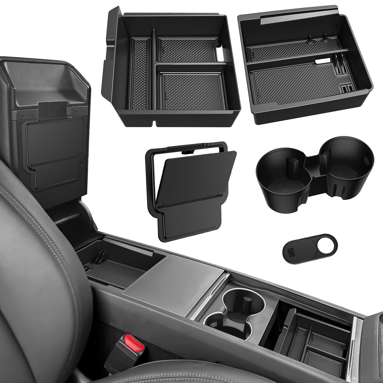 Amazon.com: YPHUIKI 5PCS Upgraded Center Console Organizer for Tesla ...