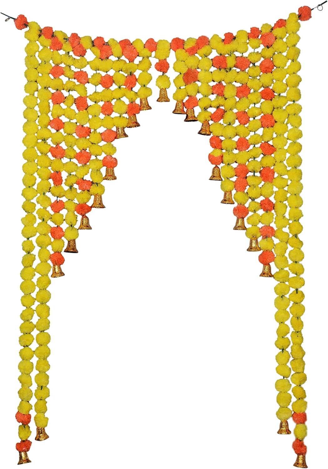 Amazon.com: Virushka Marigold Flower Bandhanwar, Full Door Hanging ...