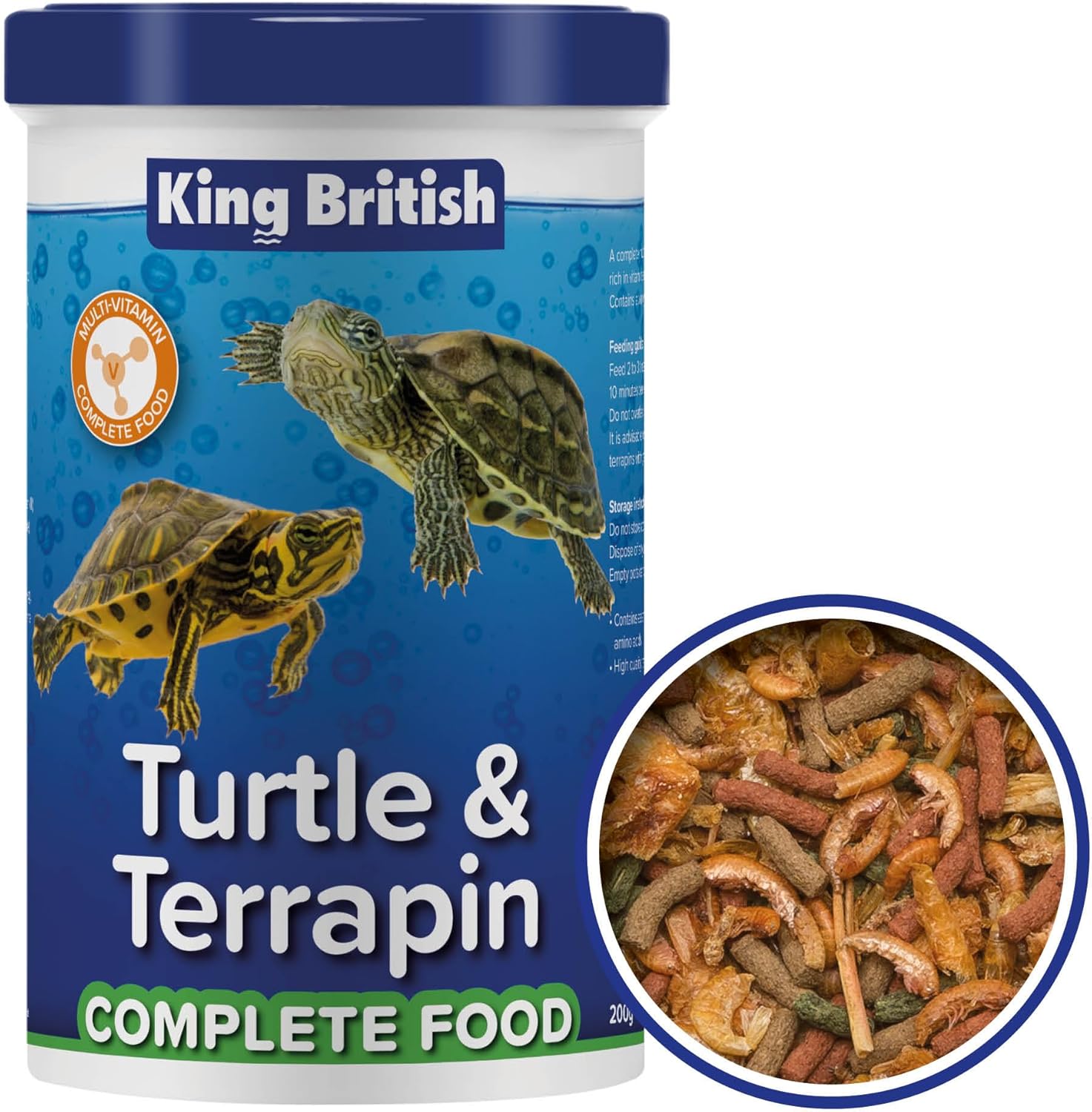 King British | Turtle & Terrapin Complete Food | 200g Tub | Rich in ...