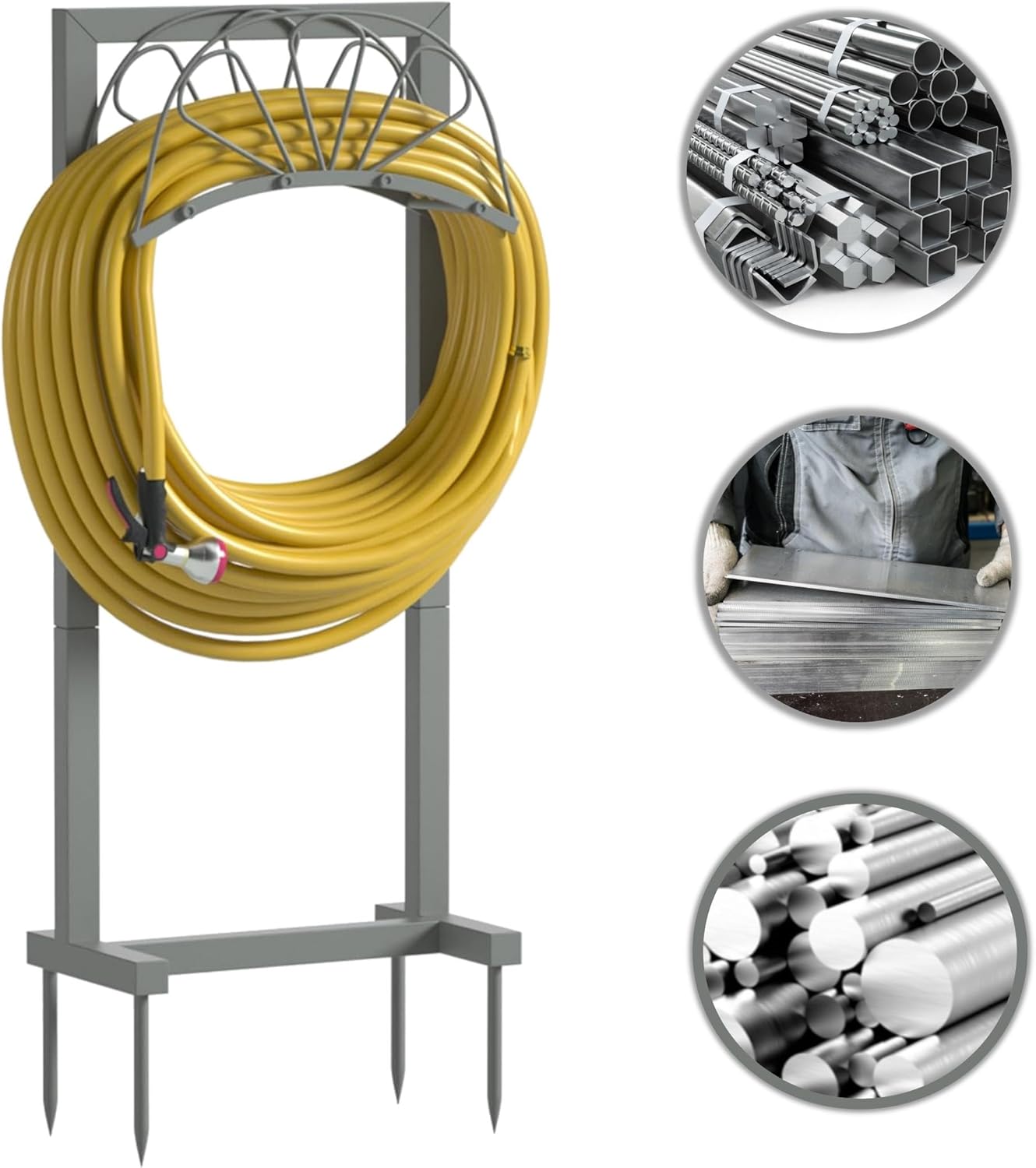 Amazon.com: Garden Hose Holder, Heavy Duty Stainless Steel Hose Holder ...