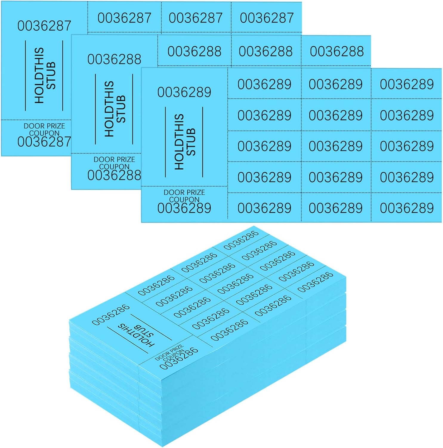 Amazon.com : Kosiz 504 Sheets 15 Bid Raffle Ticket with Different ...