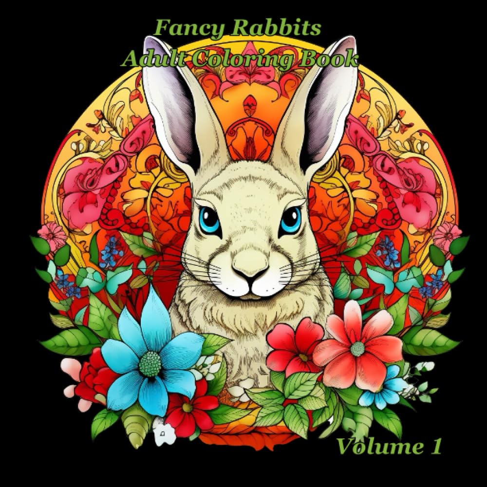 Amazon.com: Fancy Rabbits Adult Coloring Book Volume 1- For Anxiety and ...