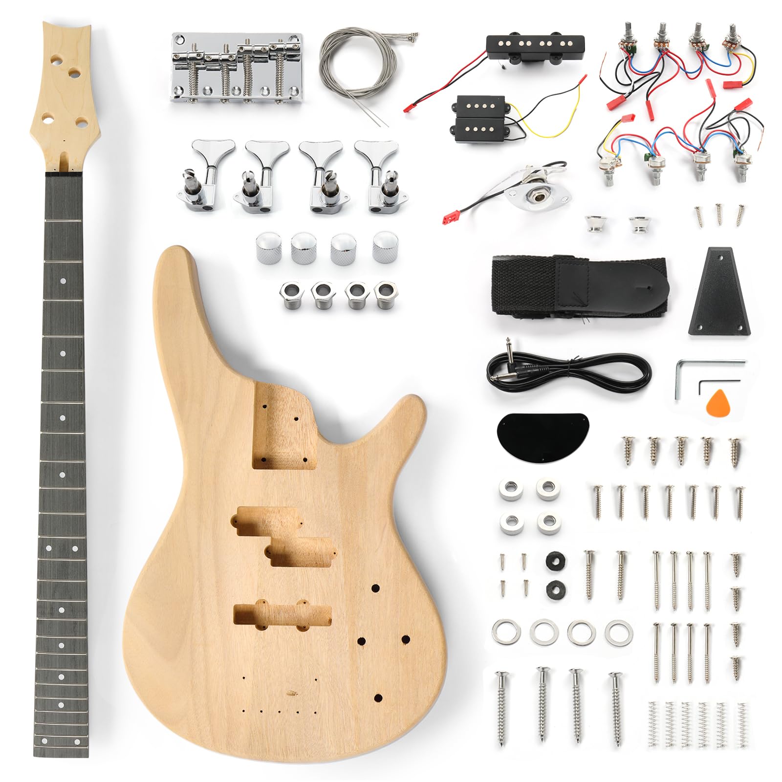 Amazon.com: Ktaxon DIY Electric Guitar Kit, 44Inch DIY Bass Guitar Kit ...