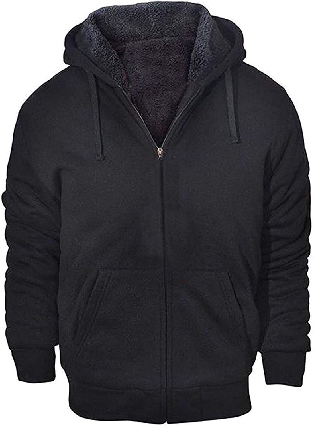 Renegade Sportswear Men’s Camouflage or Solid Fur-Lined Zip Up Hoodie ...