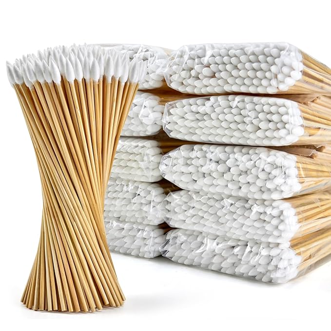 Amazon.com : 1000 Precision Long Cotton Swabs - Pointed Swabs 6 Inch ...