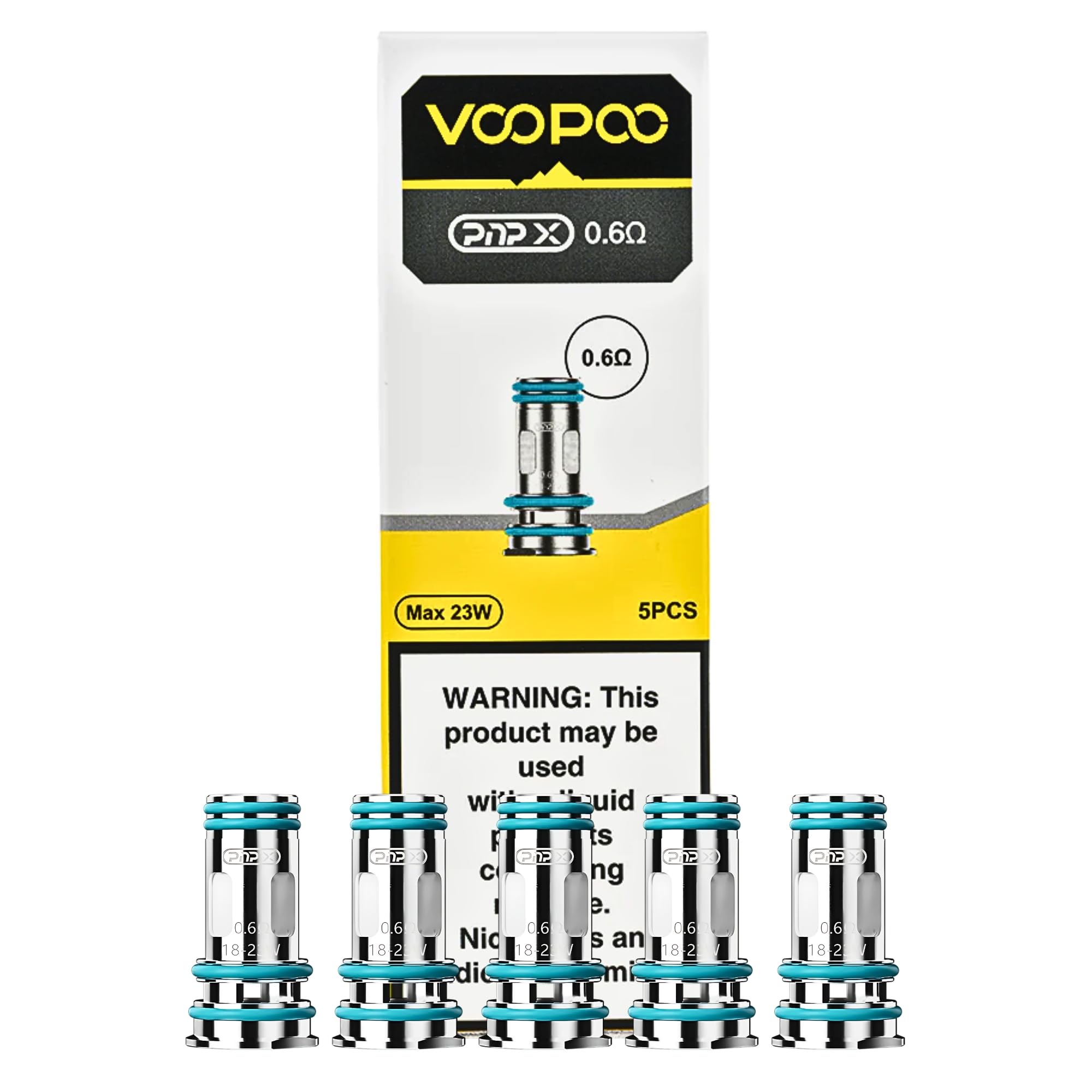 Voopoo PNP X Coils [0.6ohm | 18W-23W] 5 Pack - RDL & MTL Vaping, Mesh ...