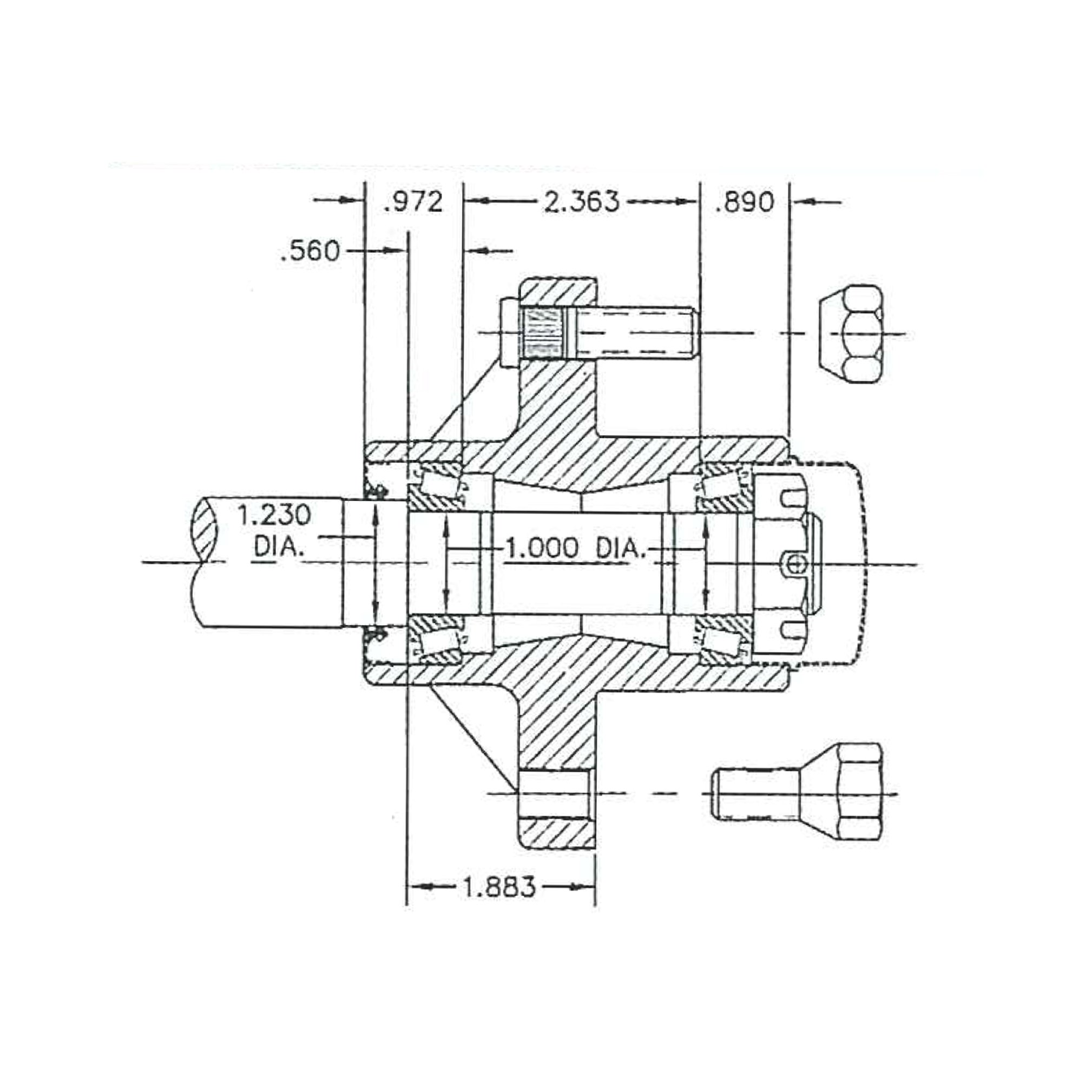 Rigid Hitch Trailer Hub Kit BT 100 04 A 4 Bolt On 4 Inch Circle 1 rigid-hitch-trailer-hub-kit-bt-100-04-a-4-bolt-on-4-inch-circle-1