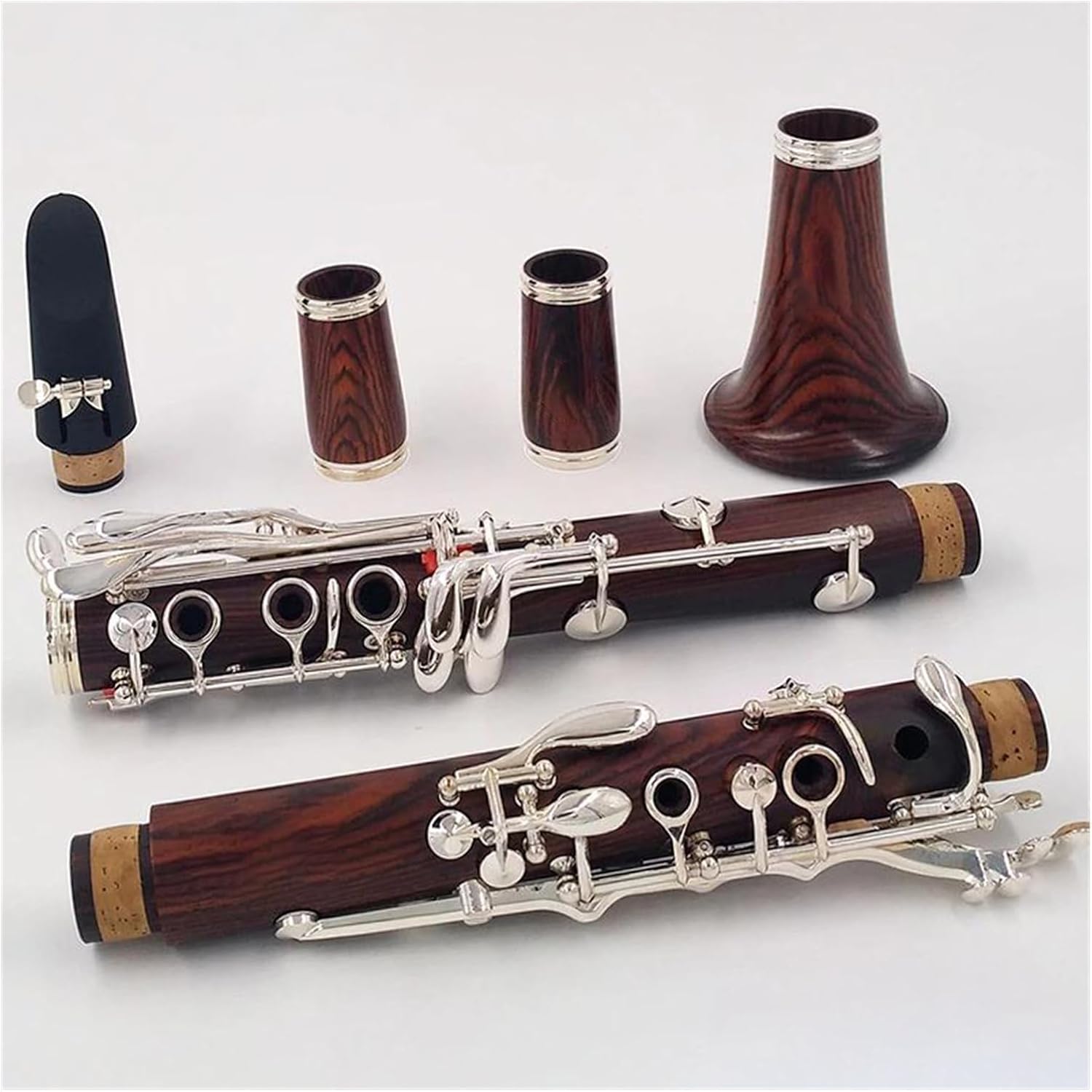 Amazon.com: Clarinet Instruments Cocobolo Wood Body Copper-Nickel Keys ...