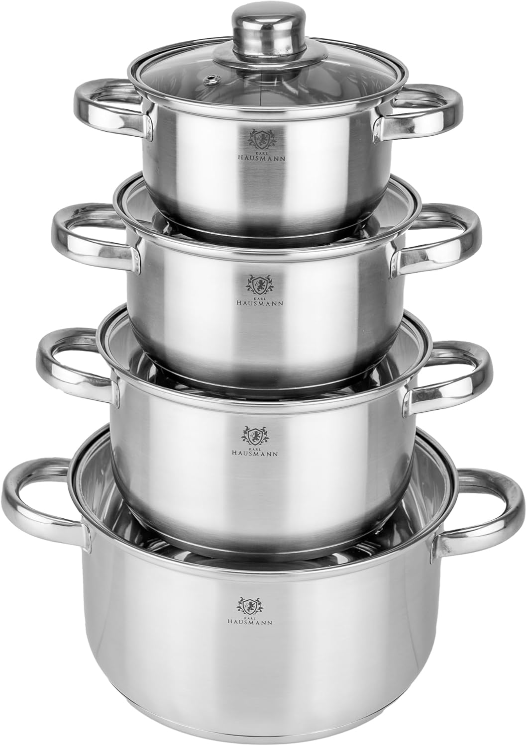 KARL HAUSMANN Topfset Induktion Edelstahl 4-Teilig - Kochtöpfe für Alle ...