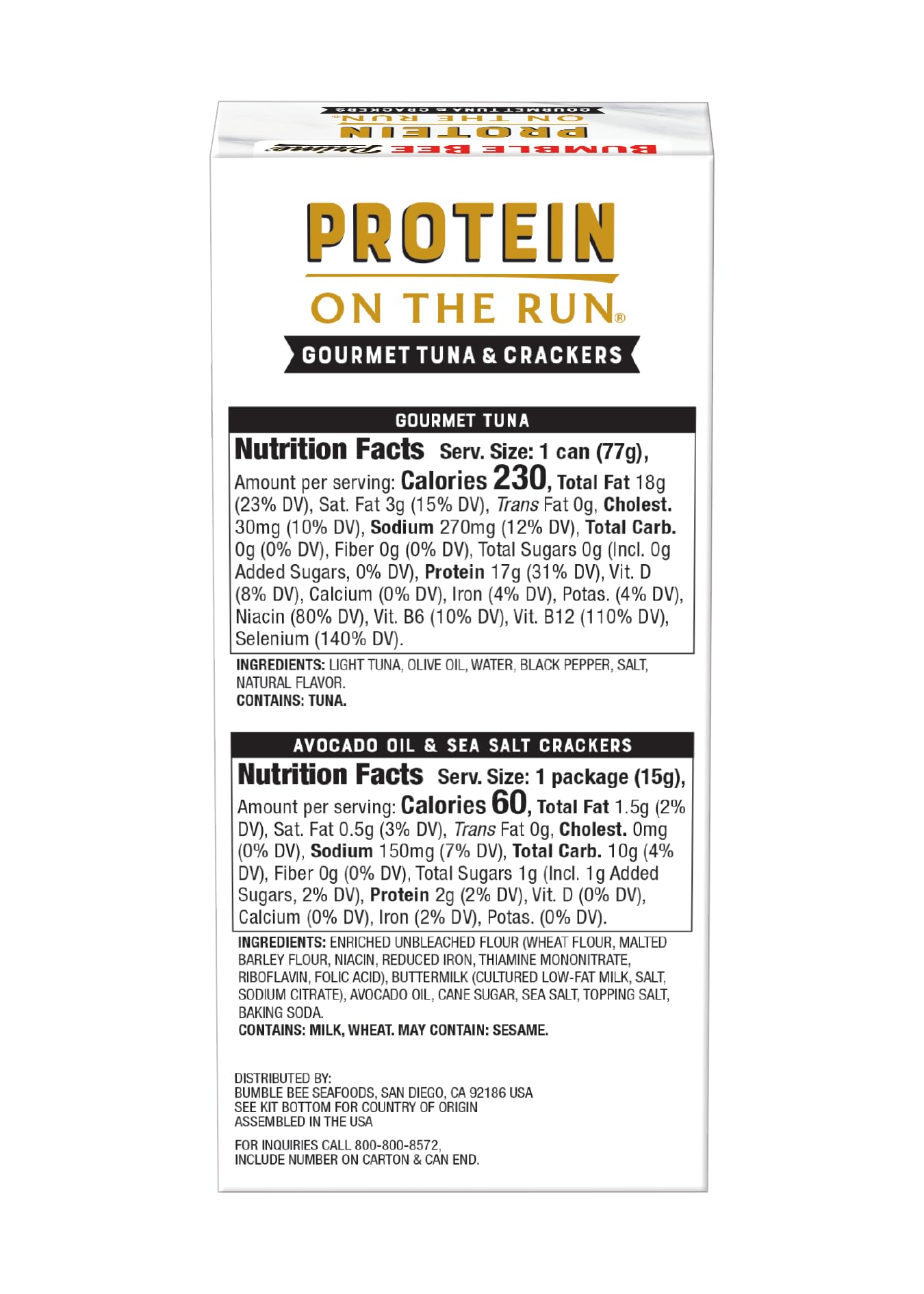 Snapklik.com : Bumble Bee Protein On The Run Tuna Snack Kit - Gourmet ...