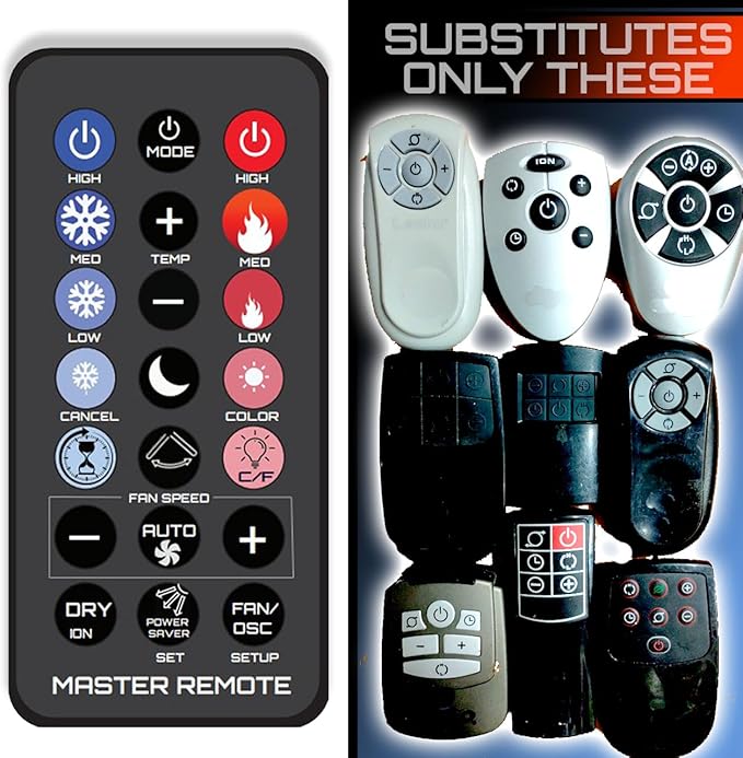 Amazon.com: Master Replacement Remote Control for These Lasko Fans and ...