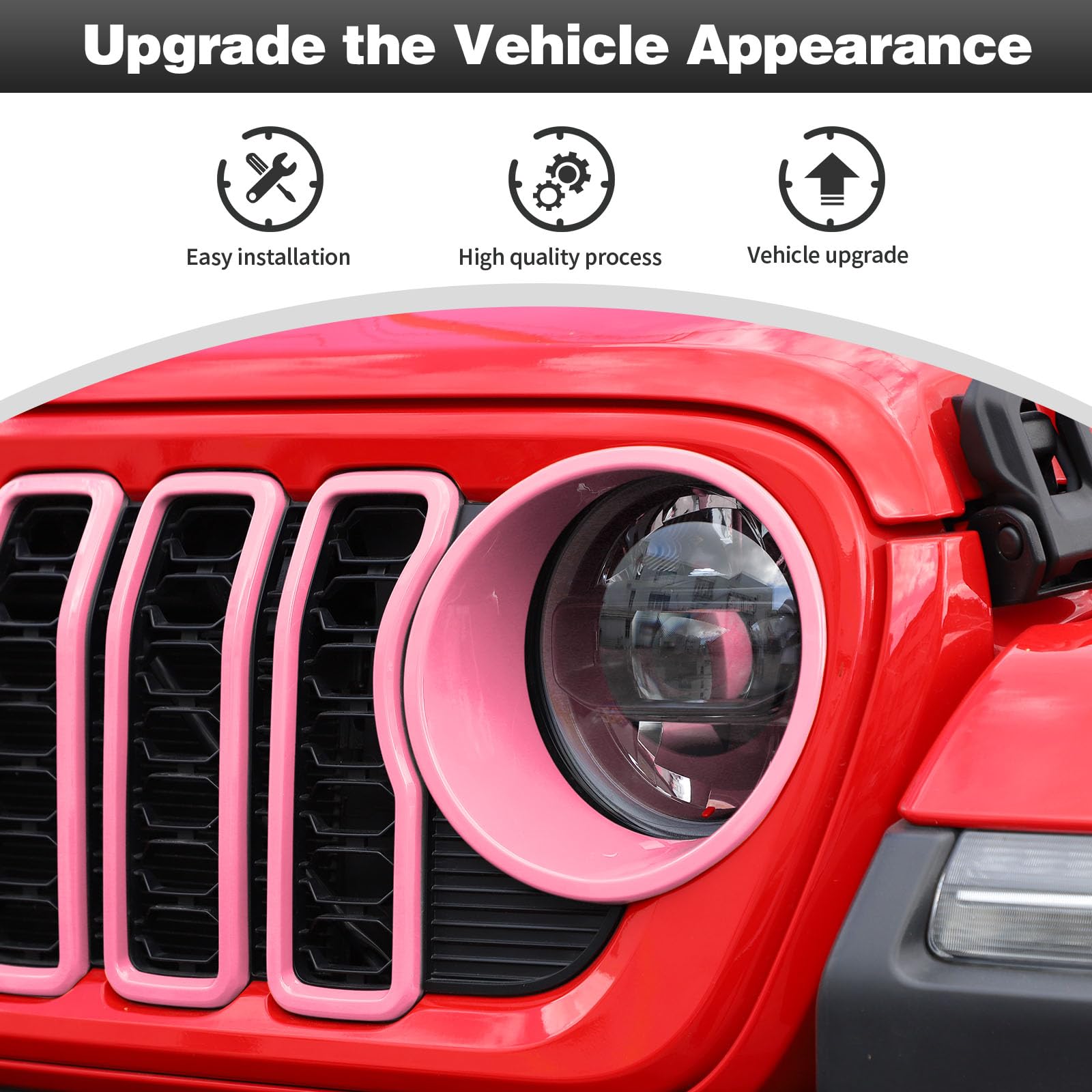 Snapklik.com : CheroCar For JL Grille Grill Insert & Headlight Turn ...