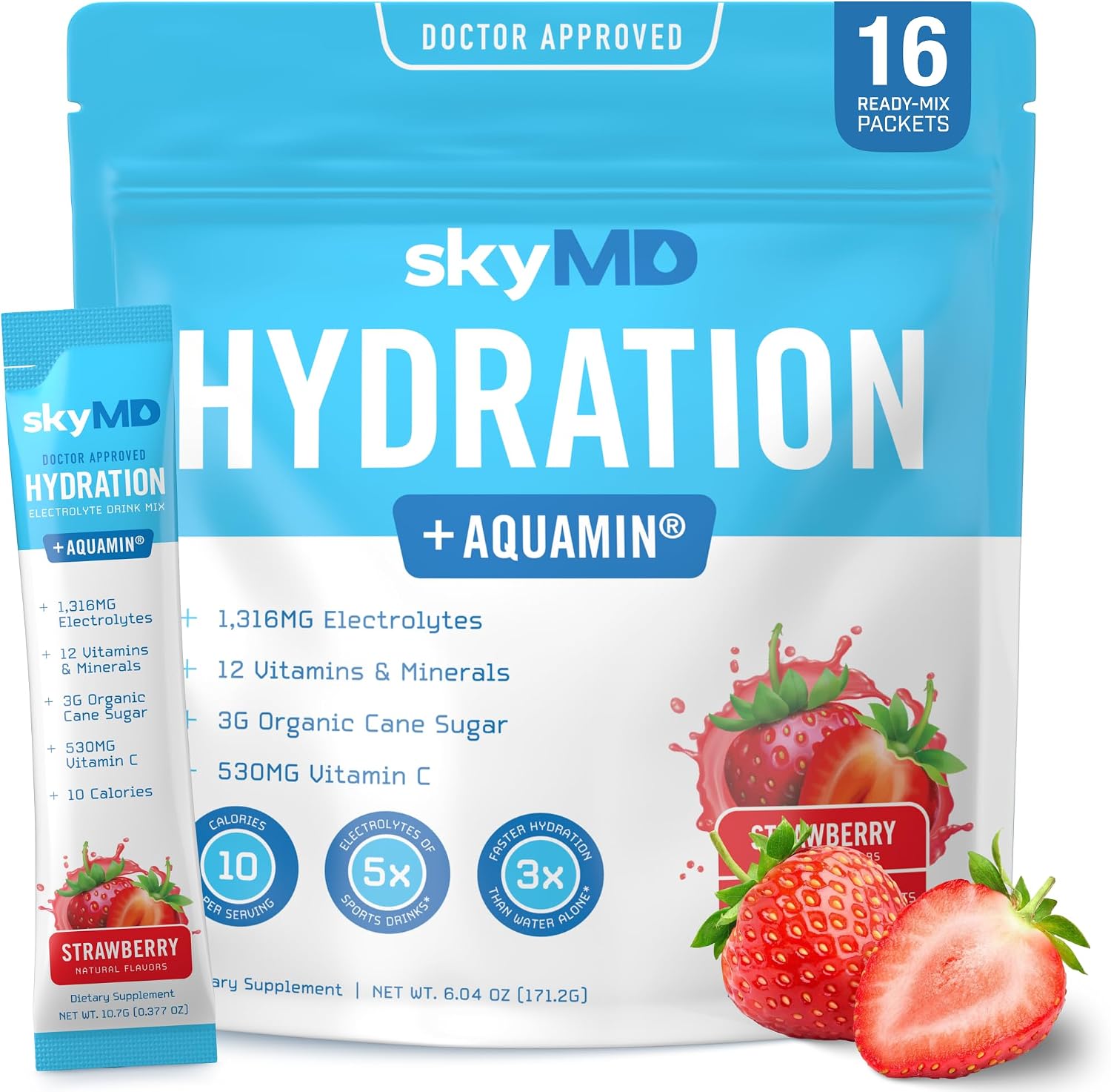Amazon.com: skyMD Daily Hydration | Electrolytes Powder Packets | Low ...