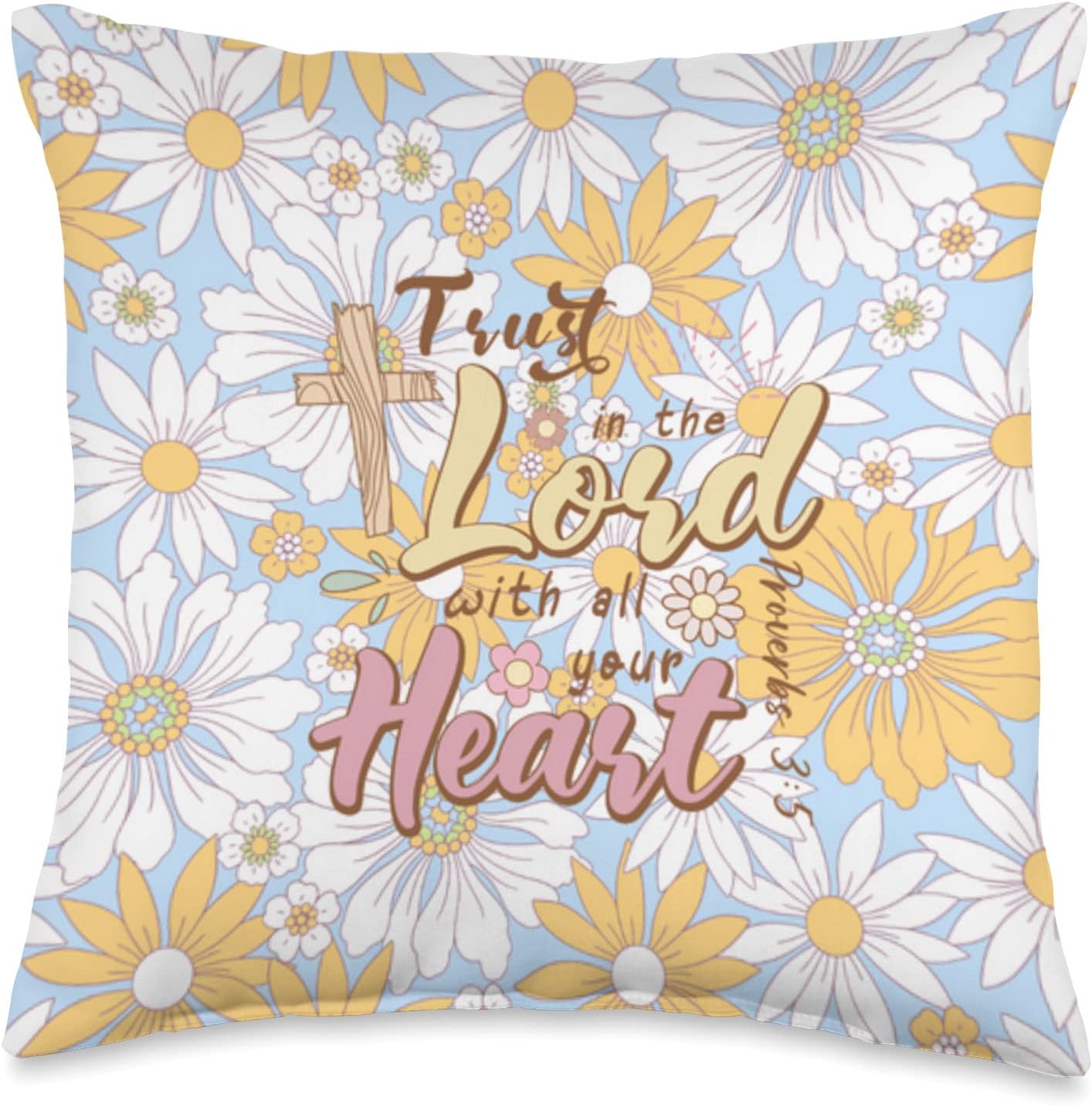 Amazon.com: Retro Bible Verse Proverbs Christian Religious Jesus Daisy ...