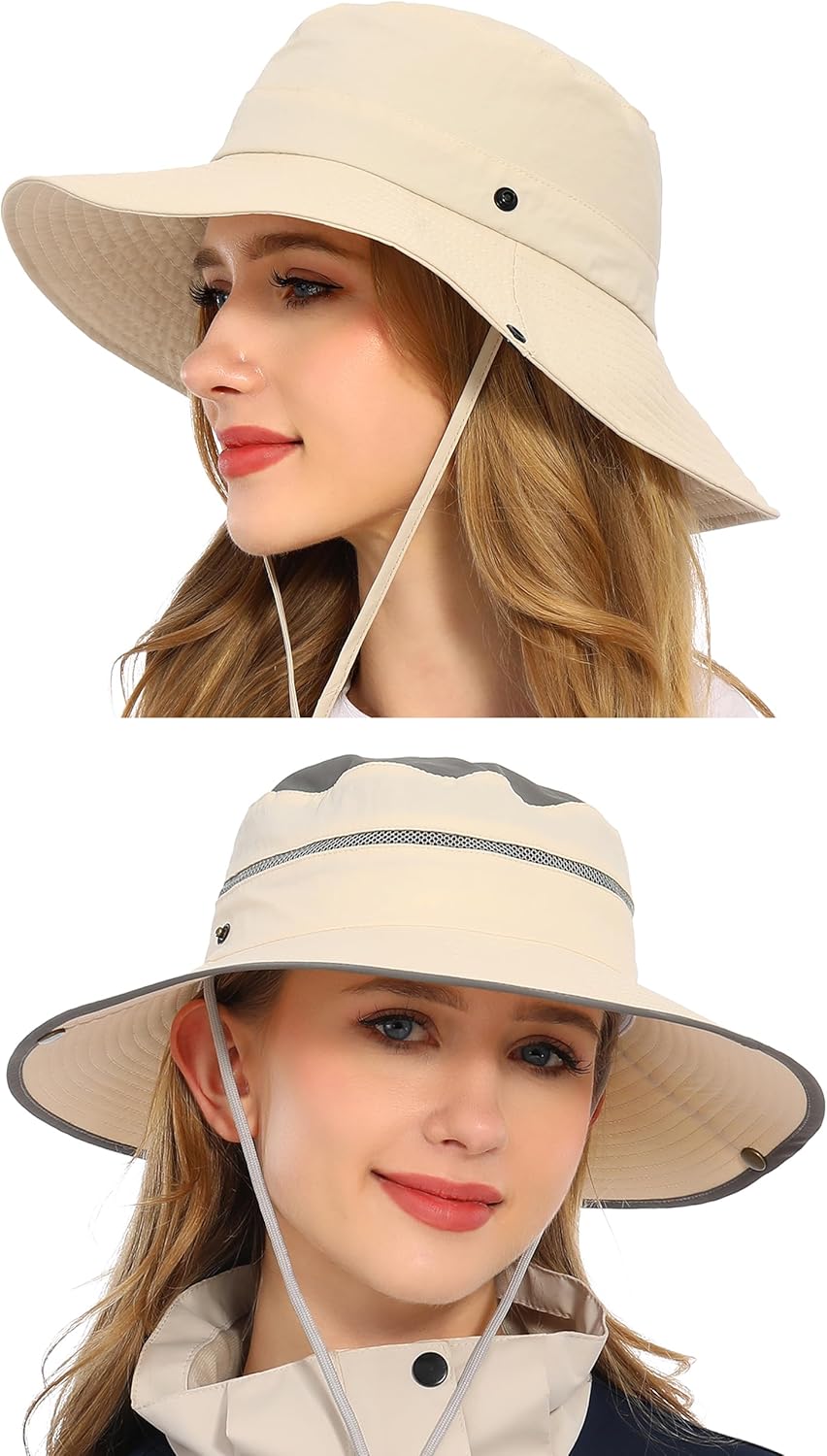 Amazon.com: Sun Hat for Women and Men Waterproof Bucket Hats Wide Brim ...