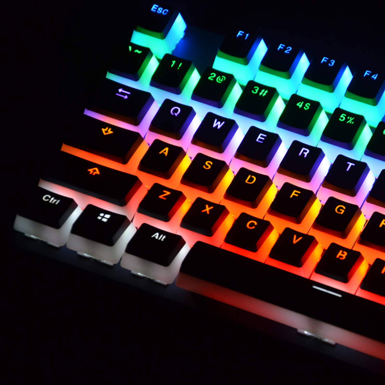 RK ROYAL KLUDGE 112 Double Shot PBT Pudding Keycaps, OEM Profile ANSI ...