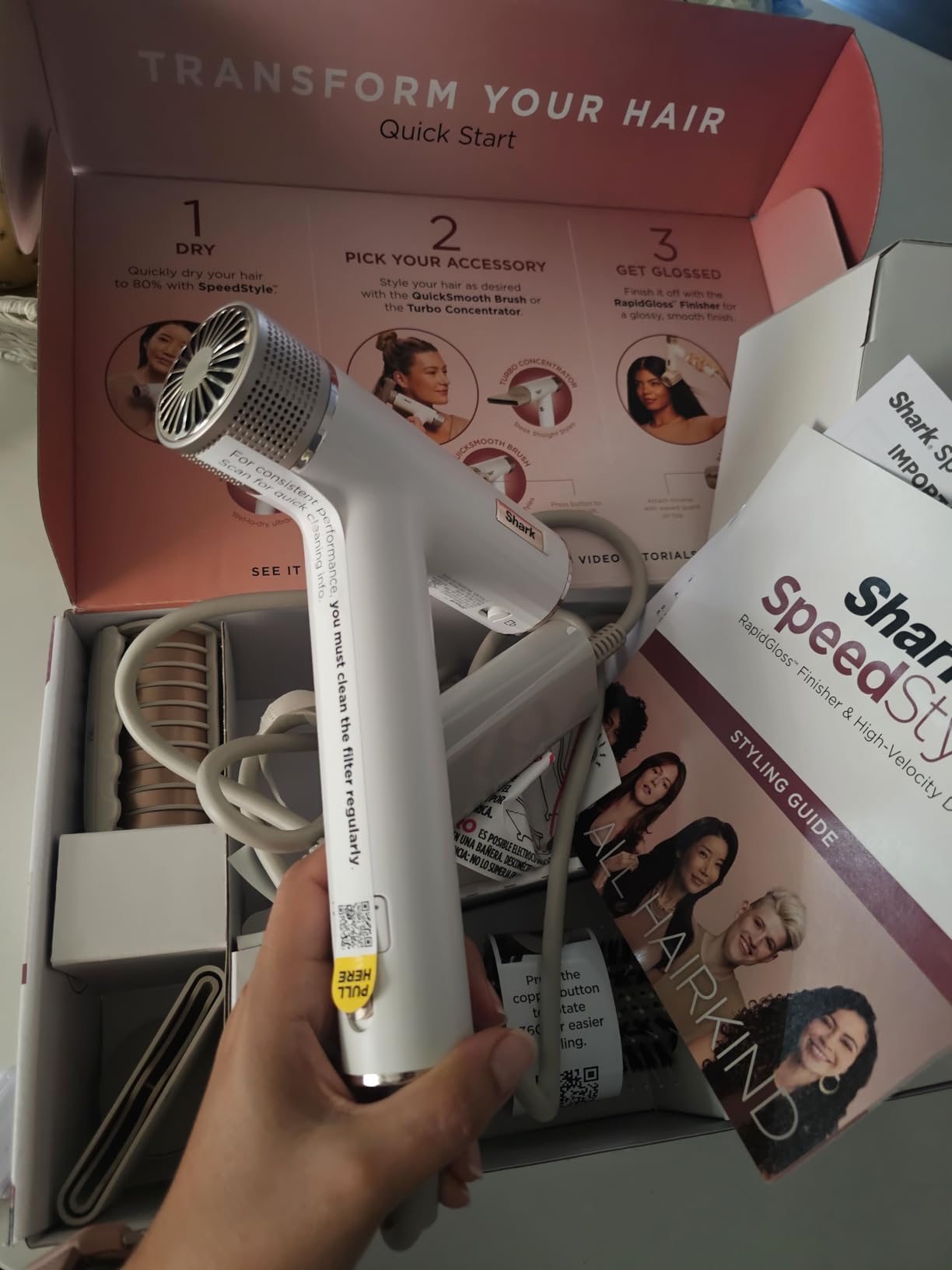 SHARK, Secadora de Cabello SpeedStyle, Multiestilizador, Secadora ...