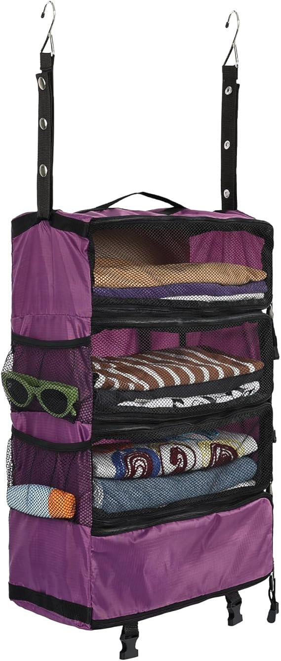 Amazon.com: Surblue Travel Hanging Luggage Organizer Portable Suitcase ...