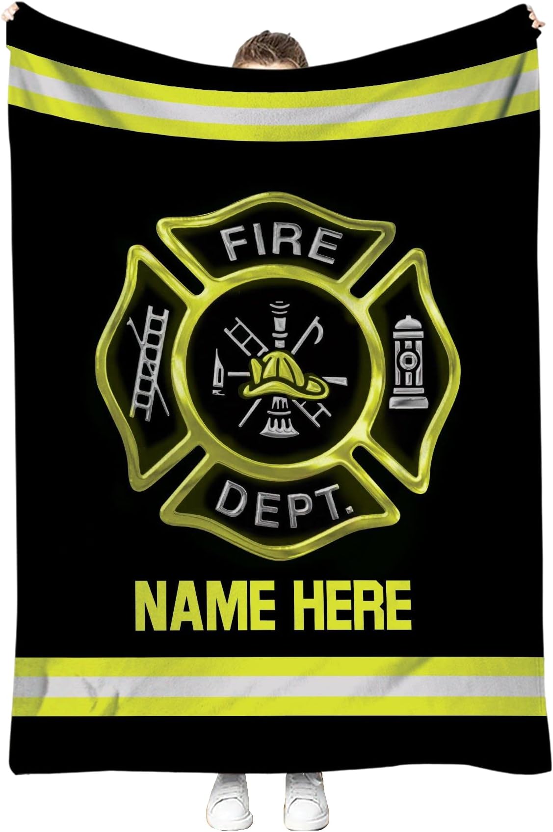 Amazon.com: Fully Involved Stitching Firefighter Personalized Tan ...