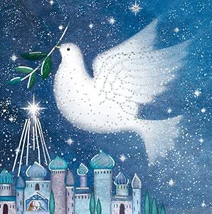 Paper Themes 10 pack of Luxury Christmas Cards with Envelopes (Stunning Dove) : Amazon.co.uk ...