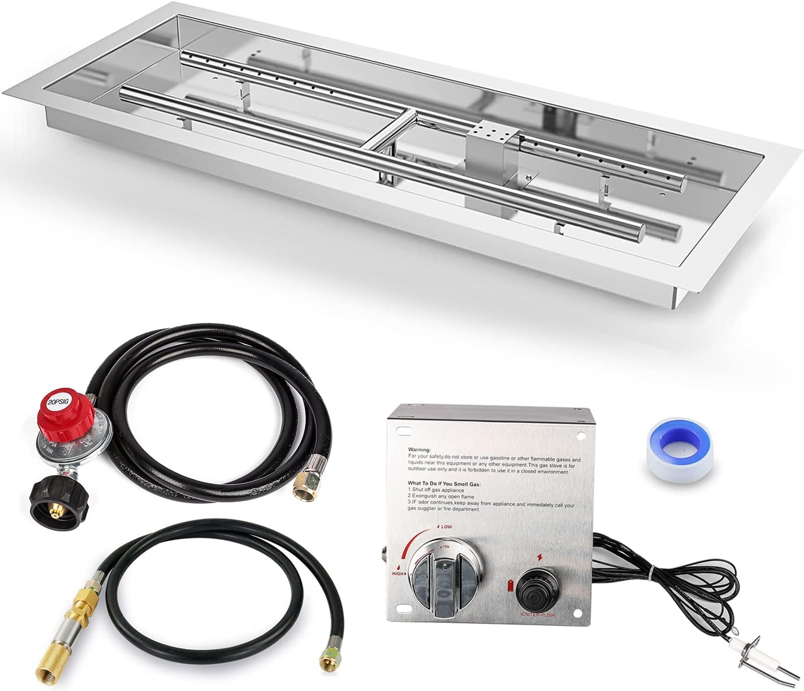 Amazon.com: Hearth Products Controls (HPC) Rectangle Stainless Steel ...