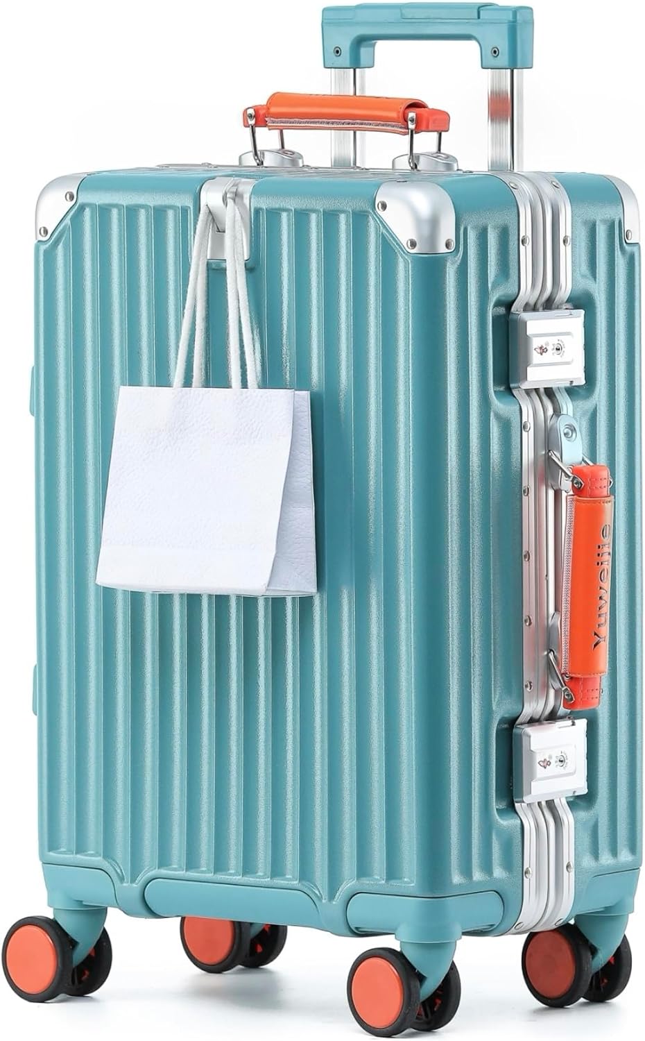 Amazon | [Yuweijie] 新感覚！モダン！スーツケース キャリーケース 機内持ち込み 大型 軽量アルミフレーム式 キャリーバッグ 静音 ダブルキャスター TSAロック レトロ ...