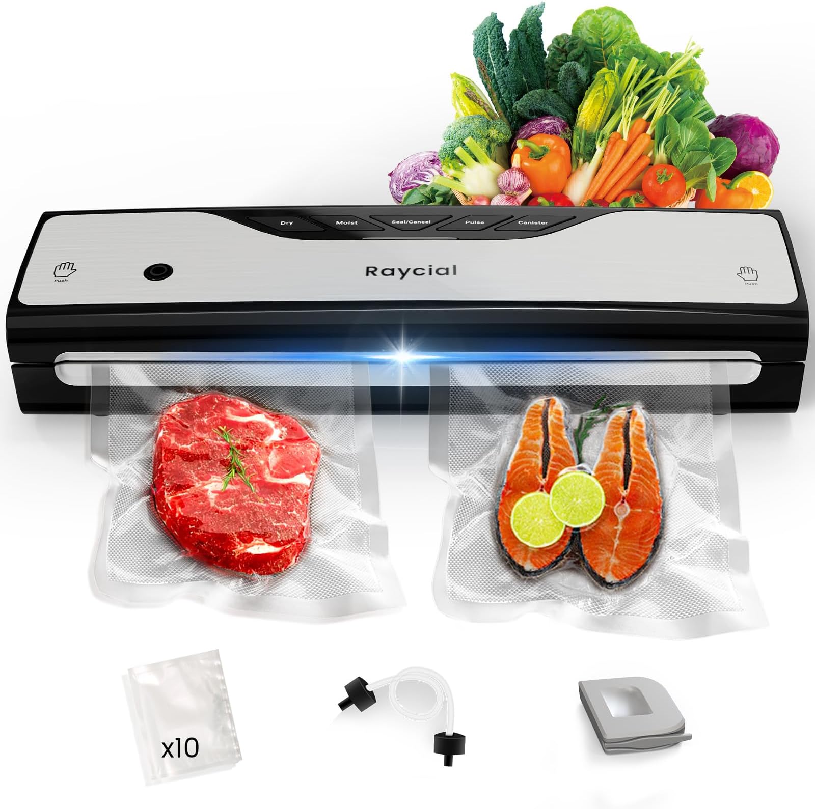 PowerXL Duo NutriSealer Machine à emballer sous vide 6 en 1 - 3 ...