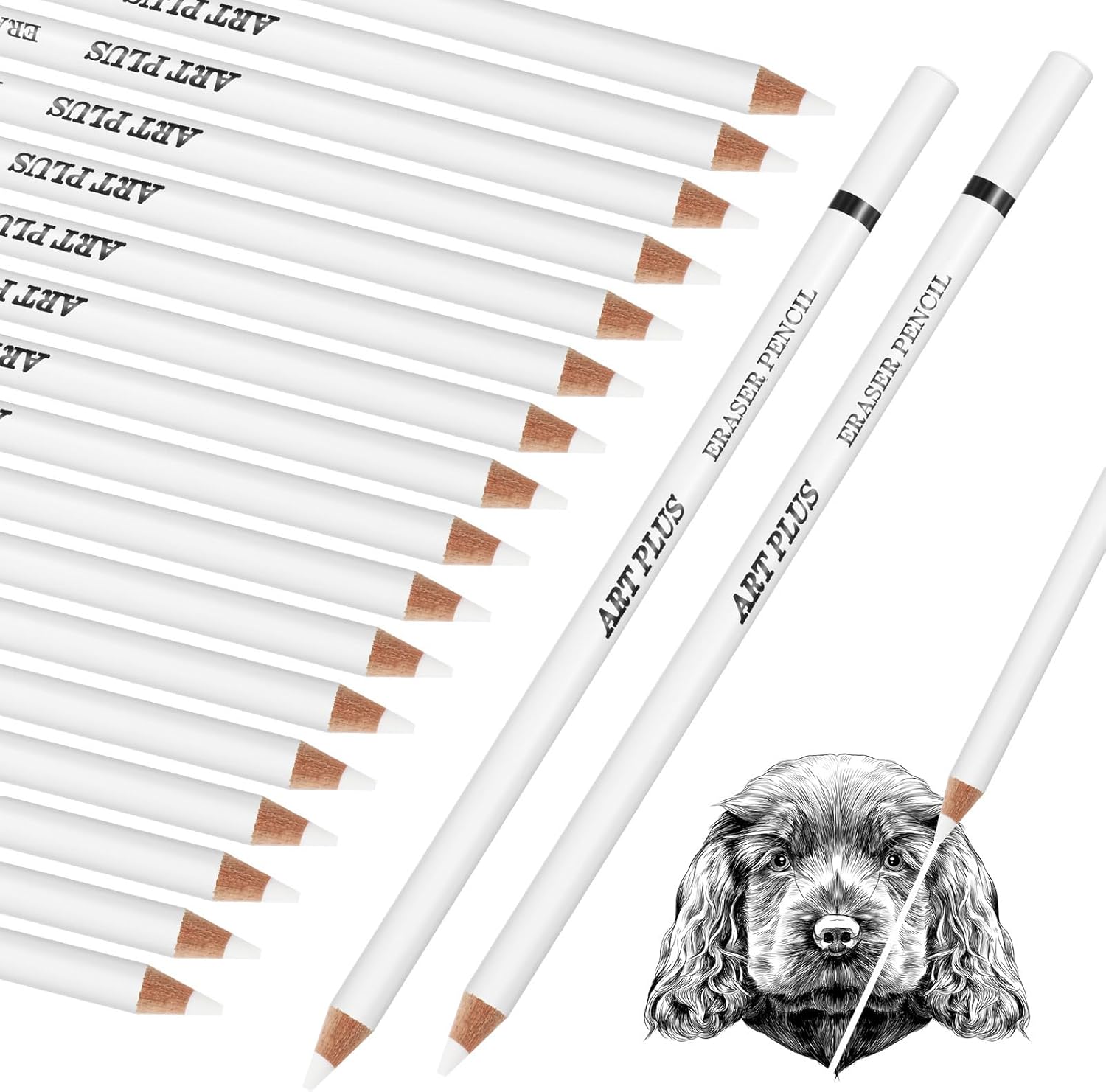 Amazon.com : Lincia 24 Pcs Artist Eraser Pencils Wooden Sketch Eraser ...