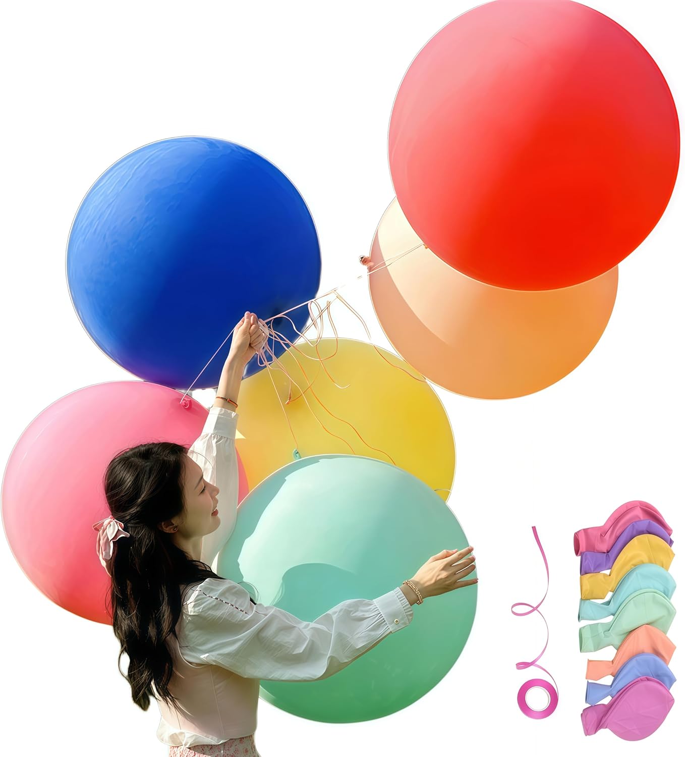 Amazon.com: Eechen Charm 36 Inch Giant Balloons - Heavy Duty Big Jumbo ...