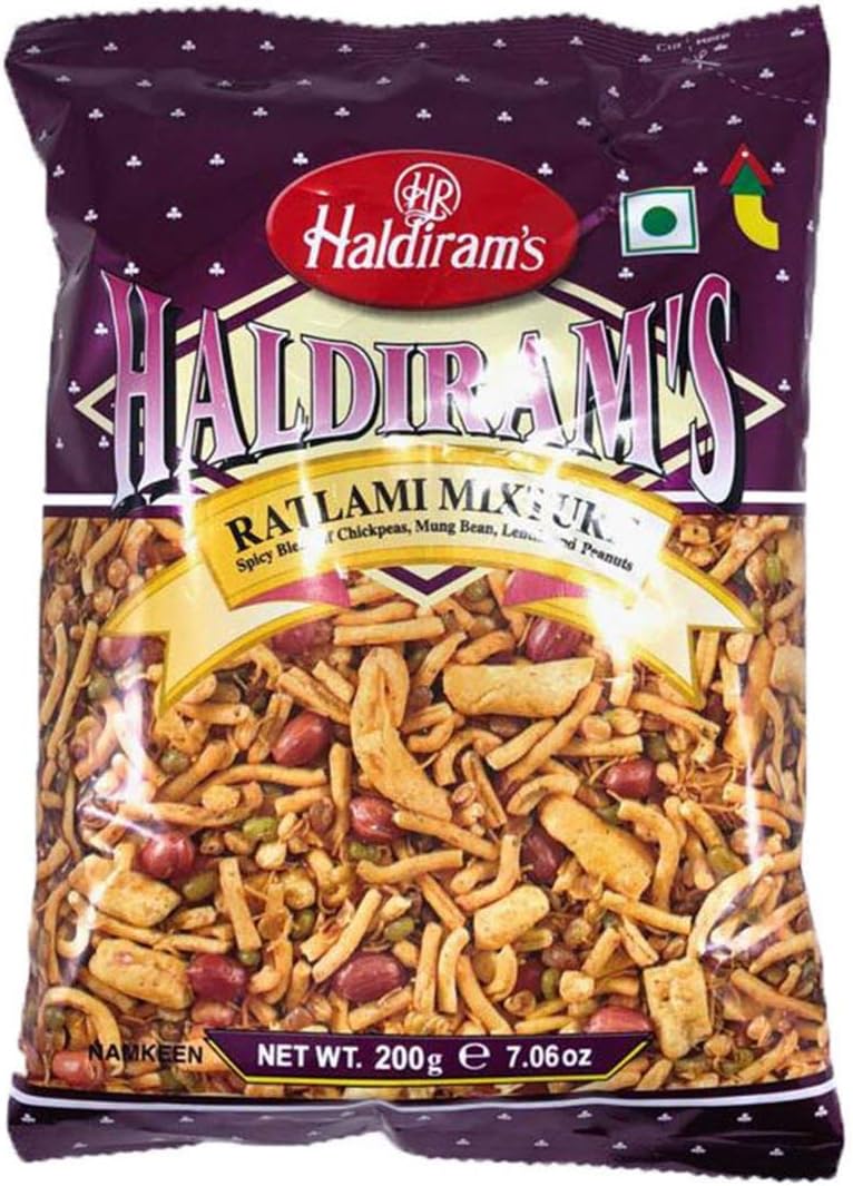 Haldiram's Indian Namkeen Snacks Ratlami Mix 200g-(Pack of 2) : Amazon.co.uk: Grocery