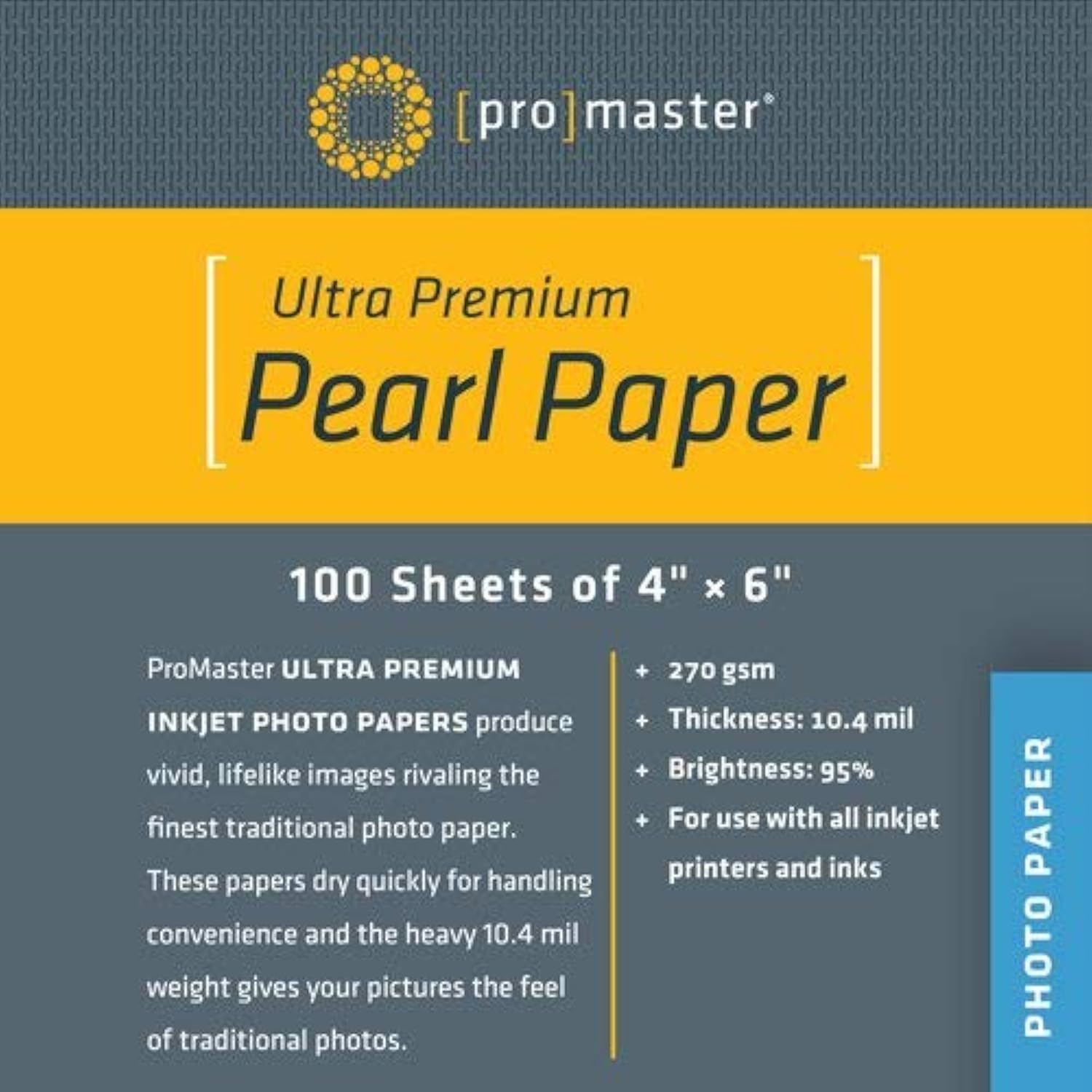 Amazon.com : ProMaster Ultra Premium Pearl Paper - 4"x6" - 100 Sheets ...