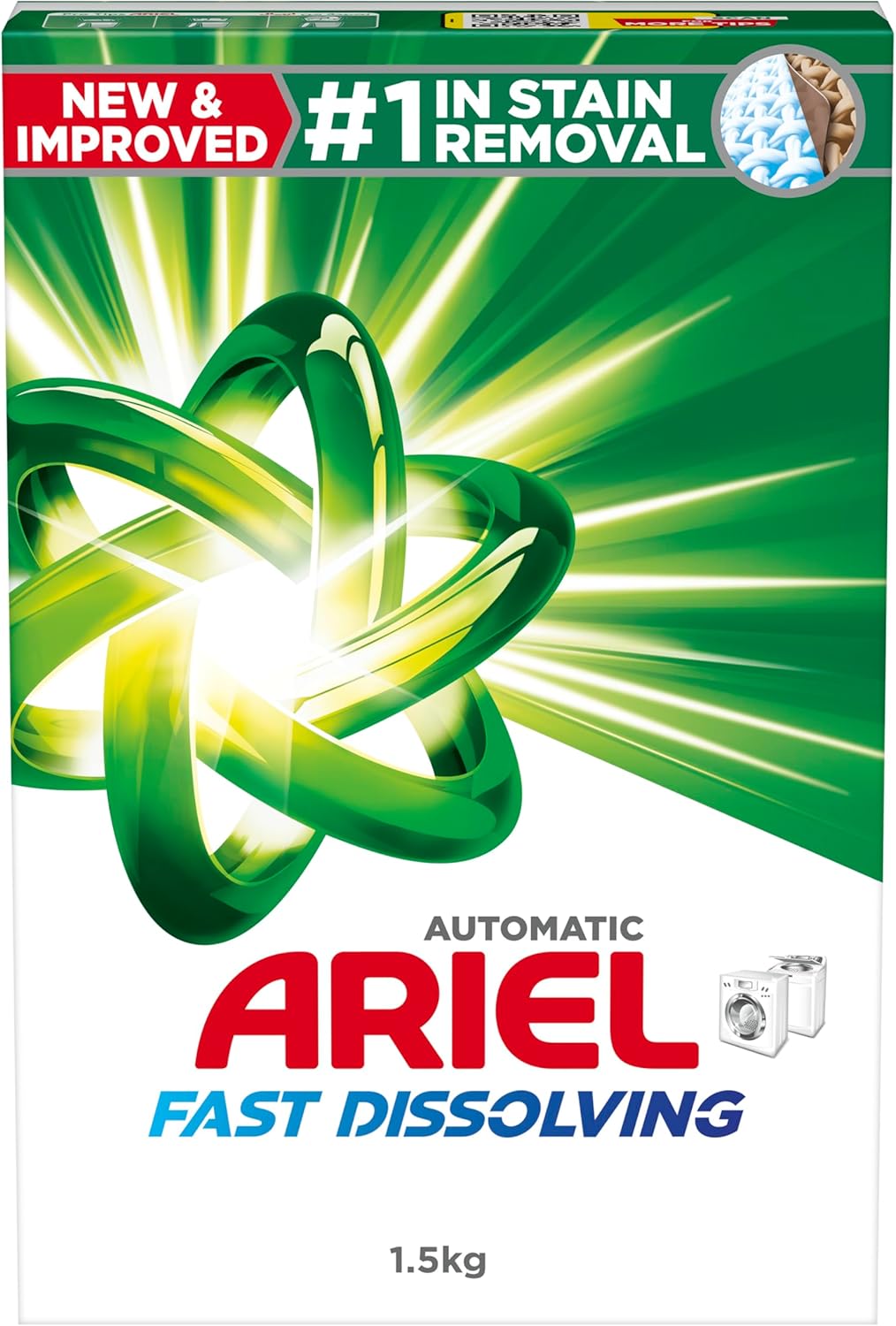 Ariel Fast Dissolving Laundry Detergent Powder, 1.5 KG: Buy Online at ...