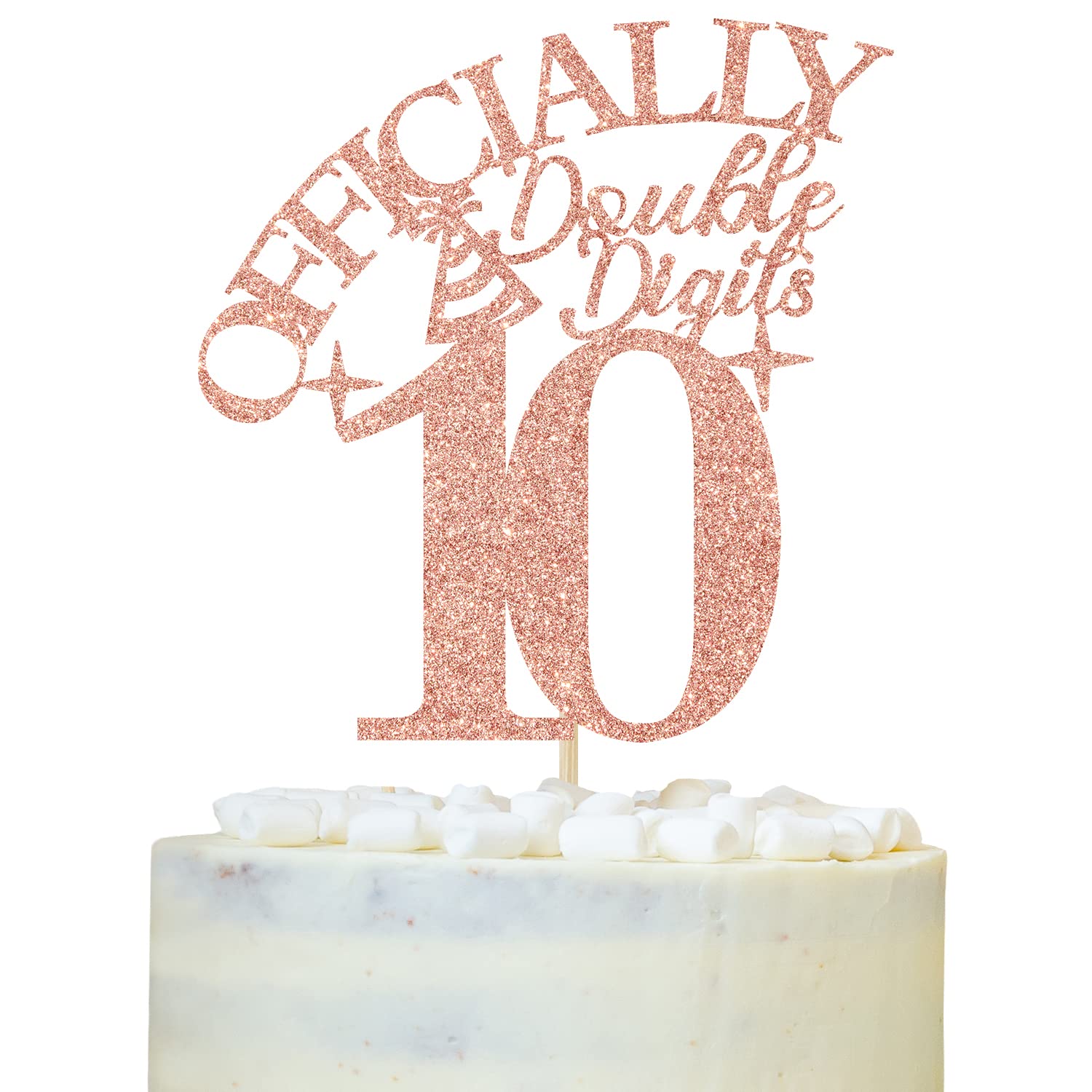 Amazon.com: Double Digits 10 Cake Topper, Out Single Digits I'm Ten ...