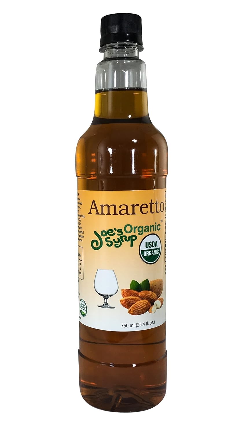 Amazon.com: Joe’s Syrup Organic Flavored Syrup, Organic Amaretto, 750 ...