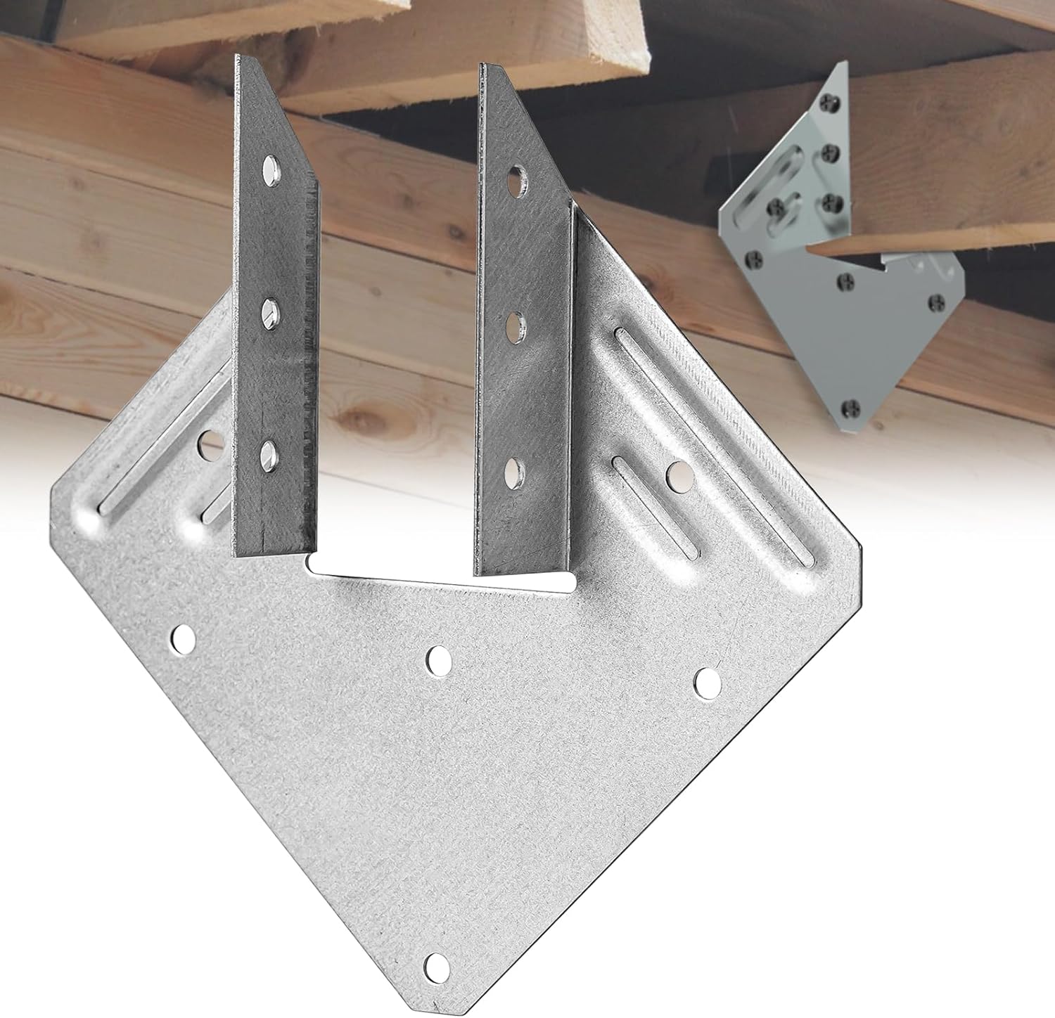 20 pcs Hurricane Ties for Rafters,Galvanized Hurricane Straps,18-Gauge Rafter Tie Brackets ...