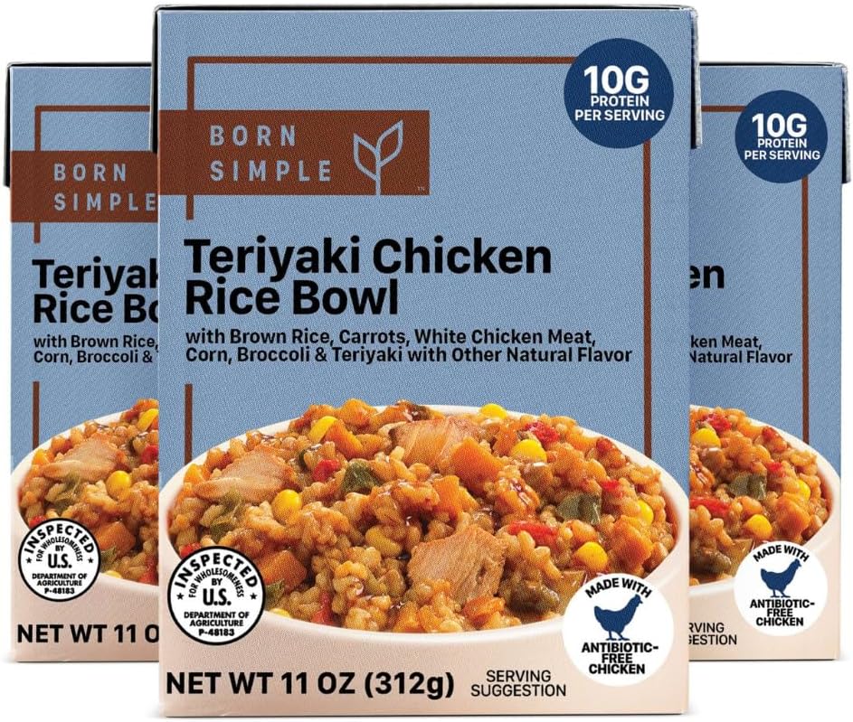 Amazon.com: Born Simple Prepared Meals - Ready to Eat Teriyaki Chicken ...
