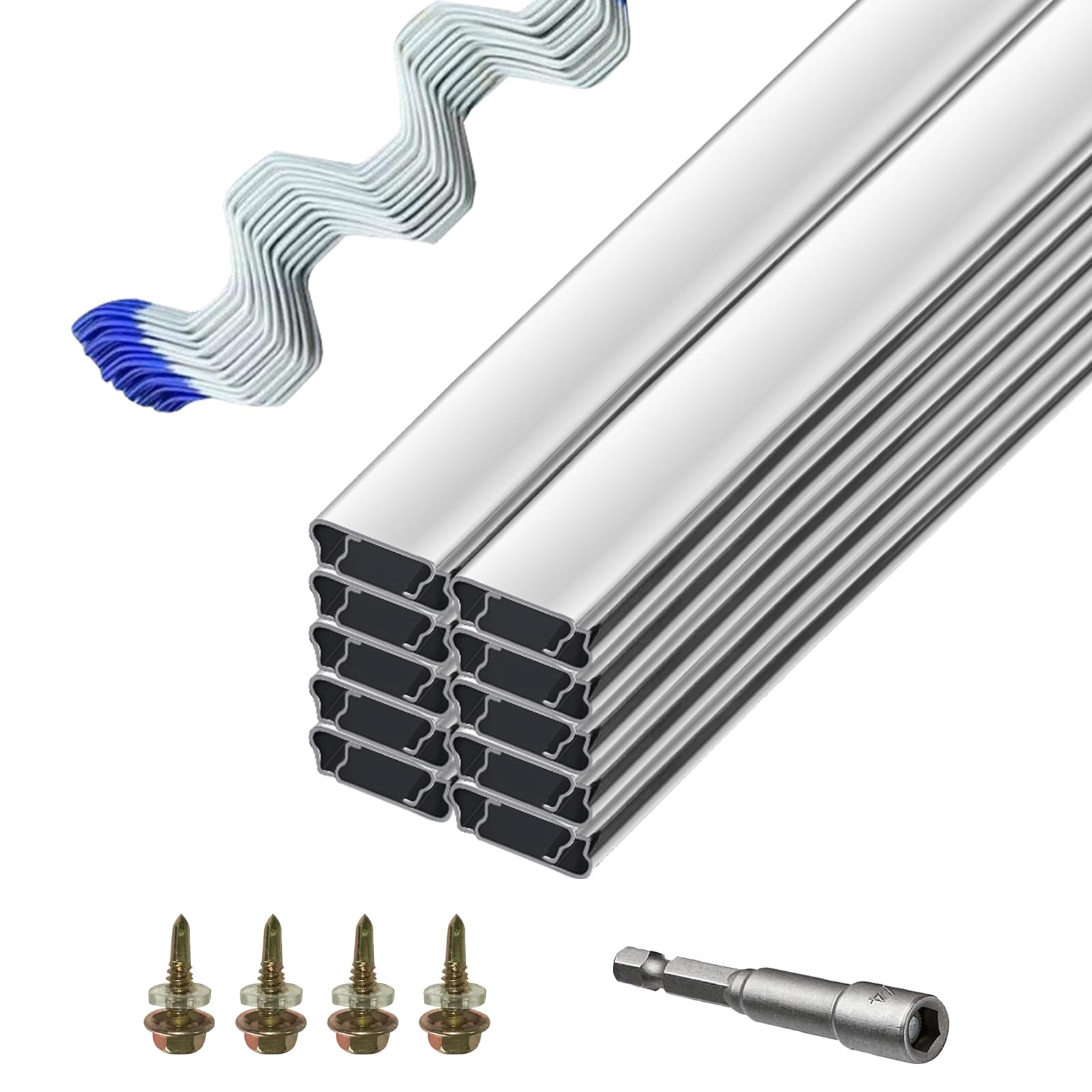 Greenhouse Spring Wire and Lock Channel, PVC Coated Spring Wiggle Wire ...