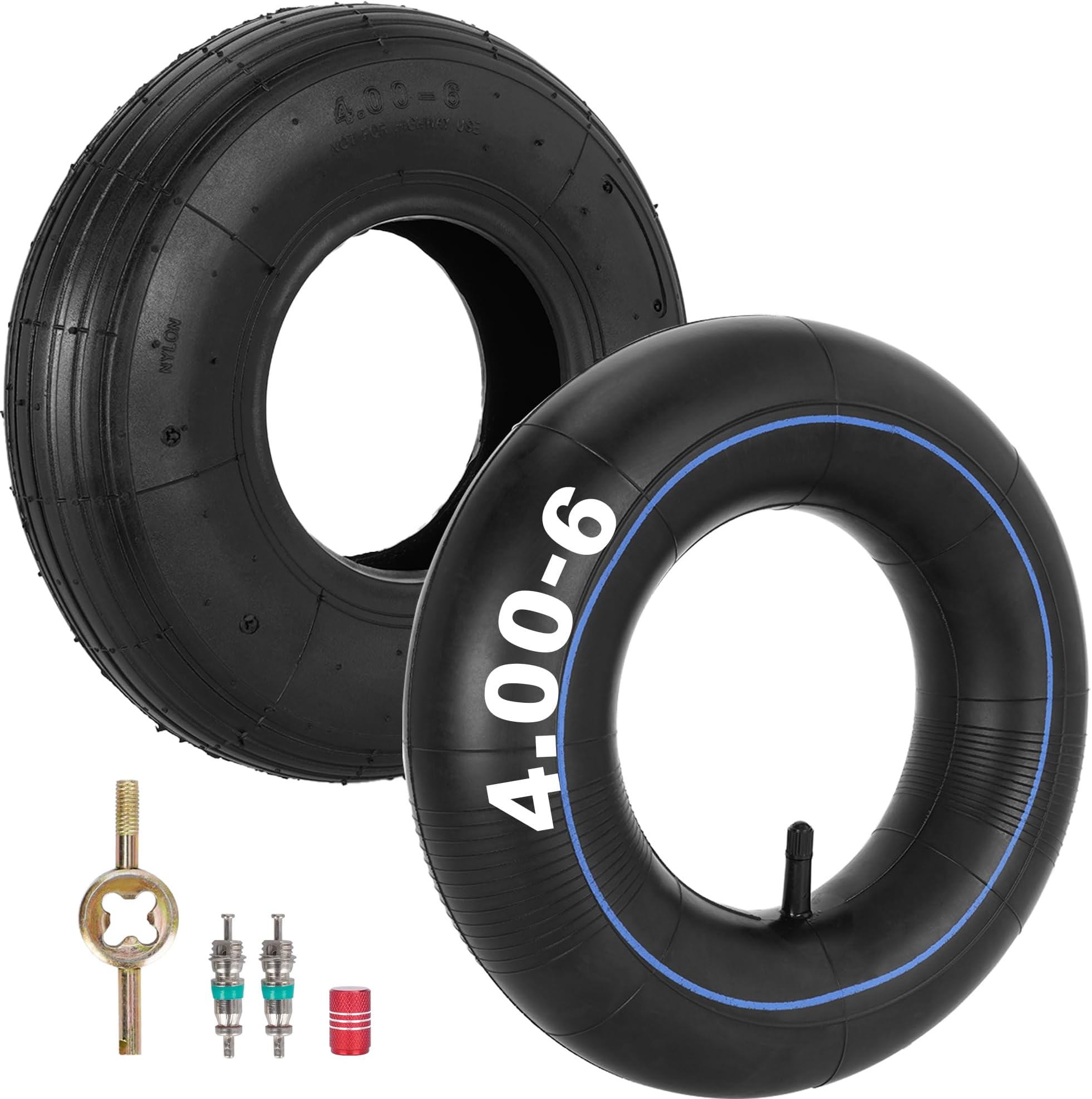 Amazon.com: RUTU 4.00-6 Tire and Inner Tube 13" Wheelbarrow Wheel and ...