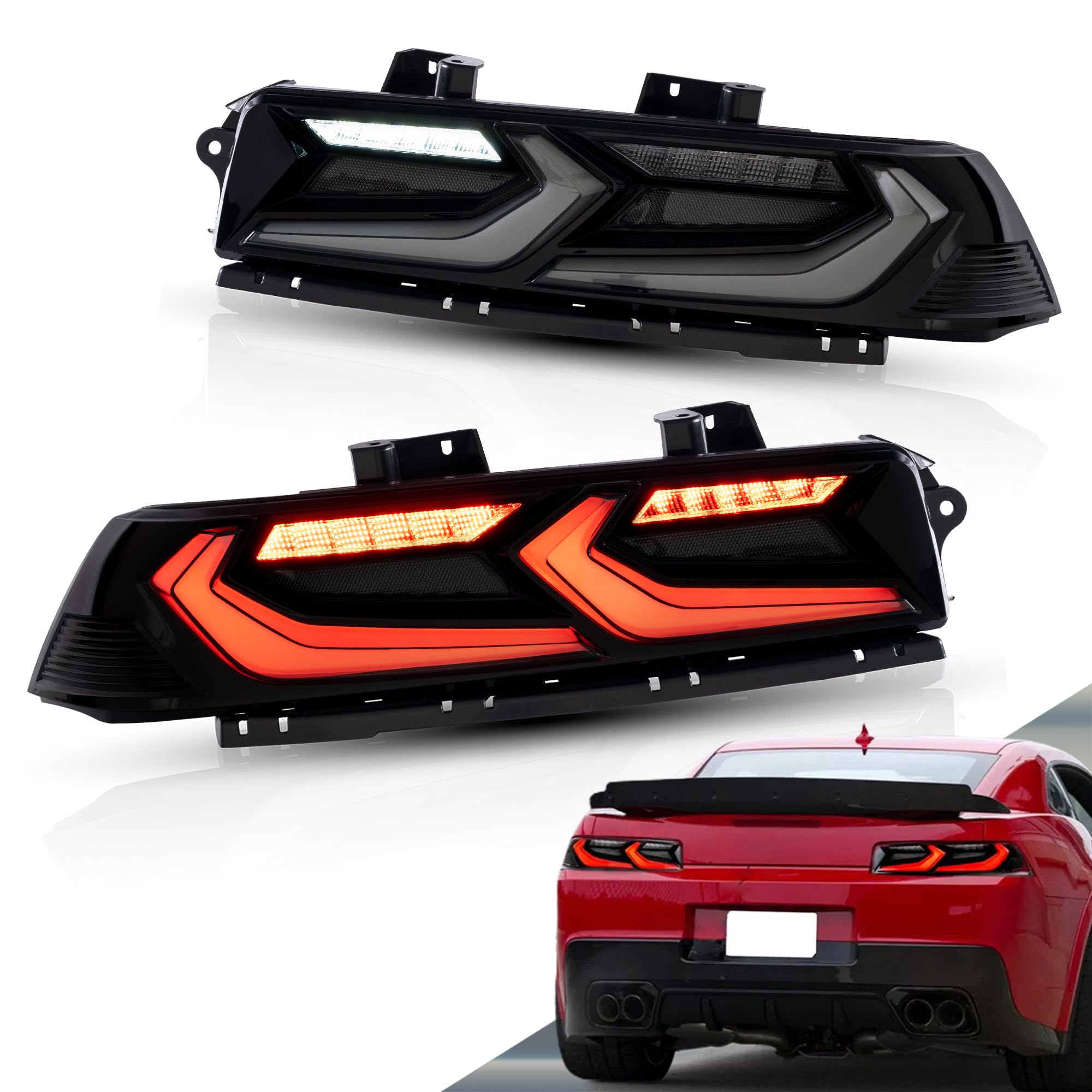 Amazon.com: VLAND Led Tail Lights Compatible with Camaro Coupe 2014 ...
