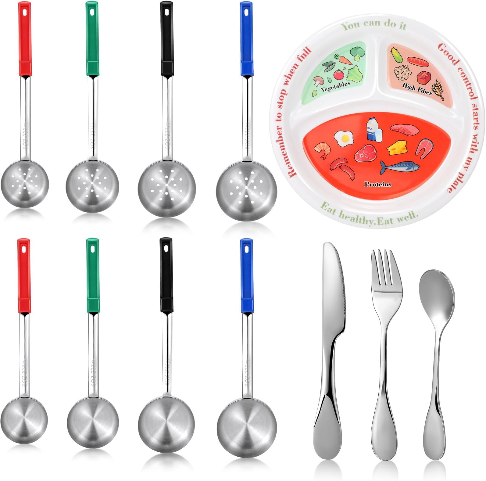 Amazon.com | Stainless Steel Portion Control Serving Spoons | Combo ...