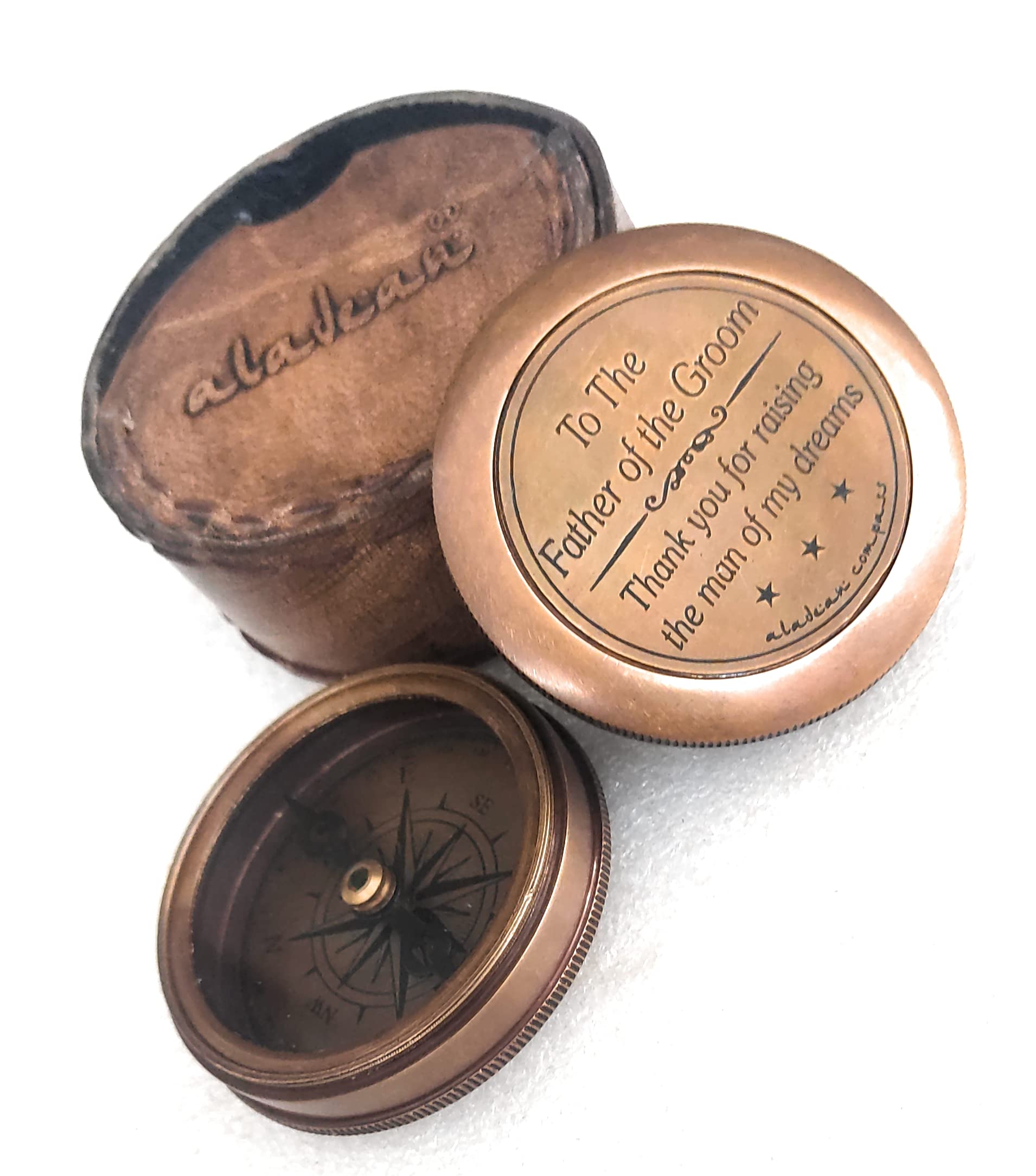 Engraved Thank You Gift From Bride Engraved Brass Compass Gift For ...
