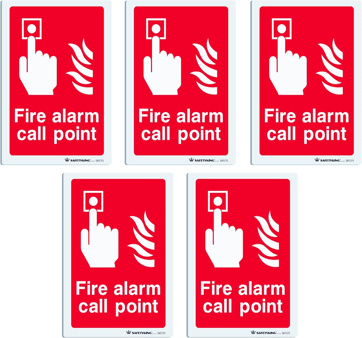 SAFETYKING® 5 pcs Fire Alarm Call Point Sticker - L 15cm x W 10cm ...