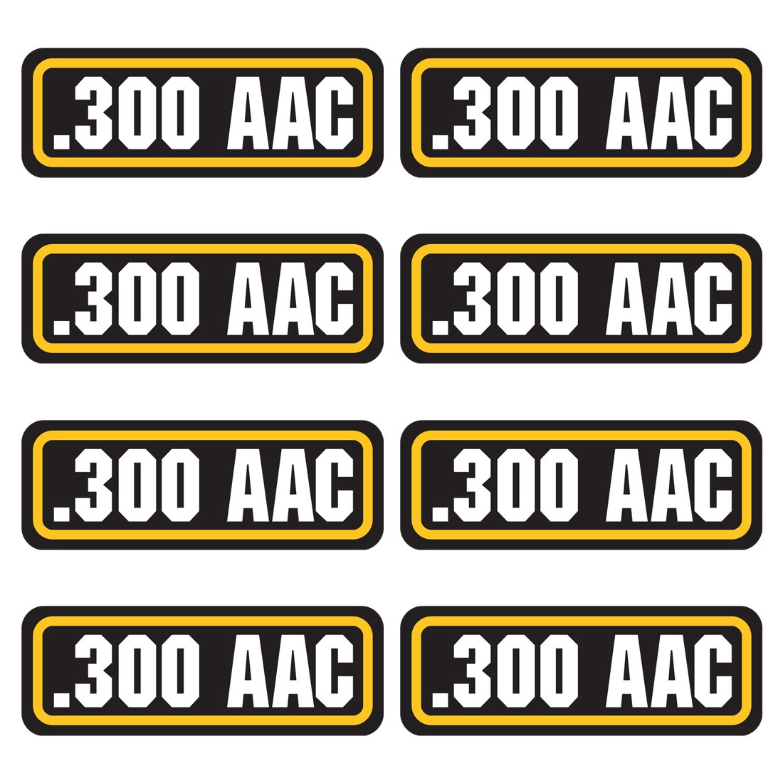Amazon.com: 300 AAC Ammo Sticker (3"x1.06",8 Pack) Vinyl Sticker for ...