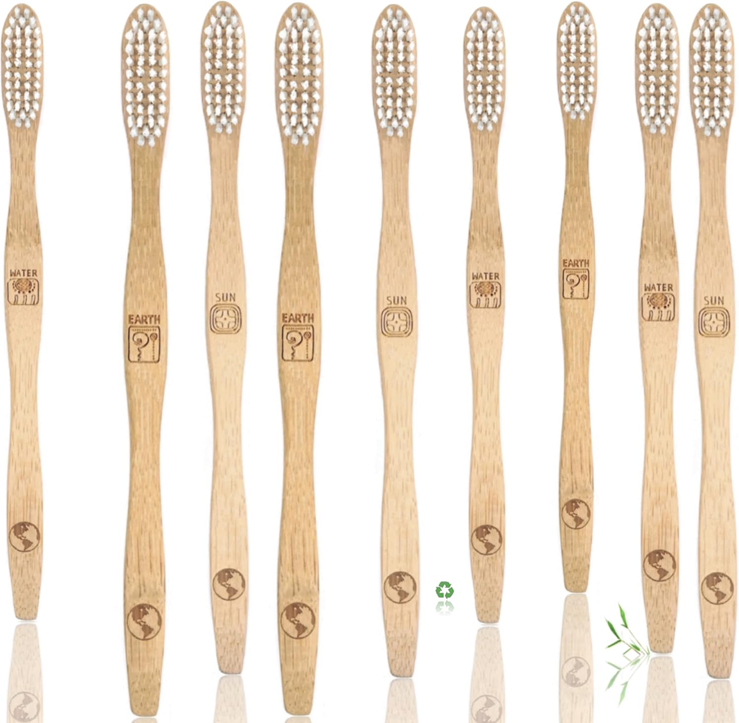 Organic Bamboo Toothbrushes – 100% Vegan Sustainable Manual Toothbrush ...