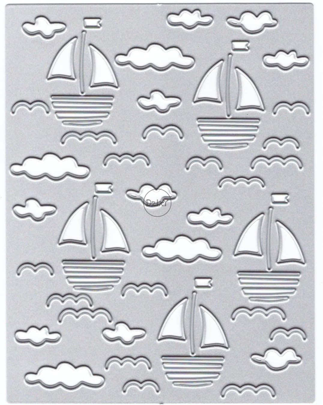 Amazon.com : DzIxY Sailboats Clouds Backdrop Metal Cutting Dies for ...