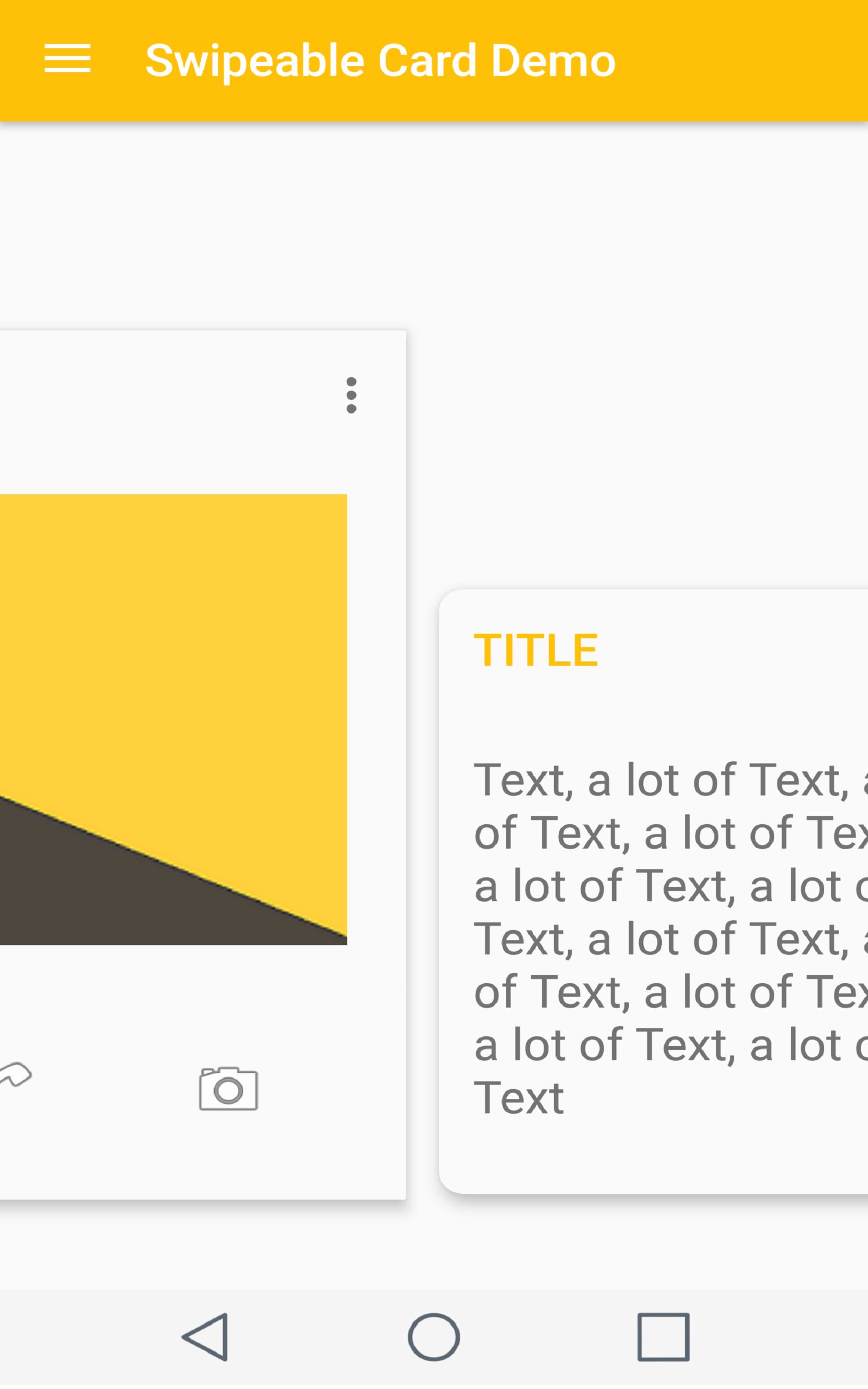Swipeable Card Demo - App on Amazon Appstore