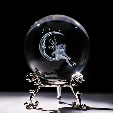 Amazon.com: HDCRYSTALGIFTS 3D Laser Engraved Starry Sky Crystal ...