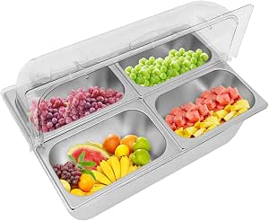 Amazon.com | sheungtong Food Serving Tray Buffet Container with Lid ...