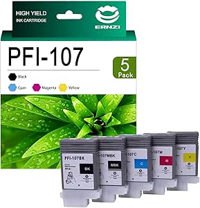 Amazon.com: Replacement PFI-107 Ink Cartridge Compatible for Canon PFI-107 PFI107 Ink Cartridges ...